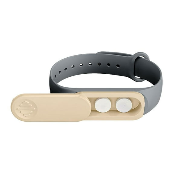 LUVCLS Wearable Portable Pill Box Bracelet, 360° Rotating Secure Lock Daily Medication Organizer ...