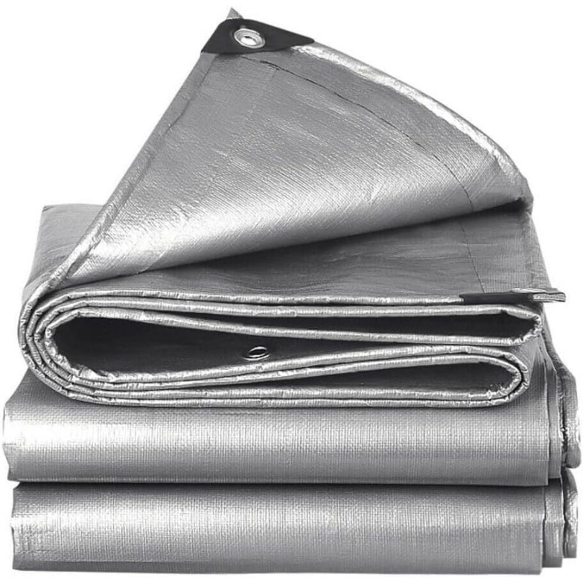 LUVCMFT 10*10ft Tarps Heavy Duty Waterproof 10 Mil Silver Tarp Cover UV ...