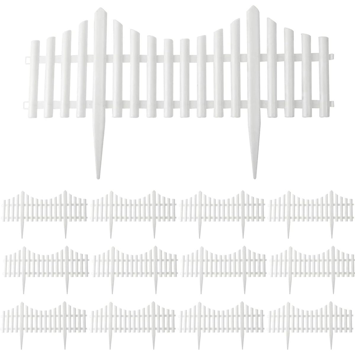 12pack Plastic Fence Panel Garden Border Landscape Edging Yard Fencing ...