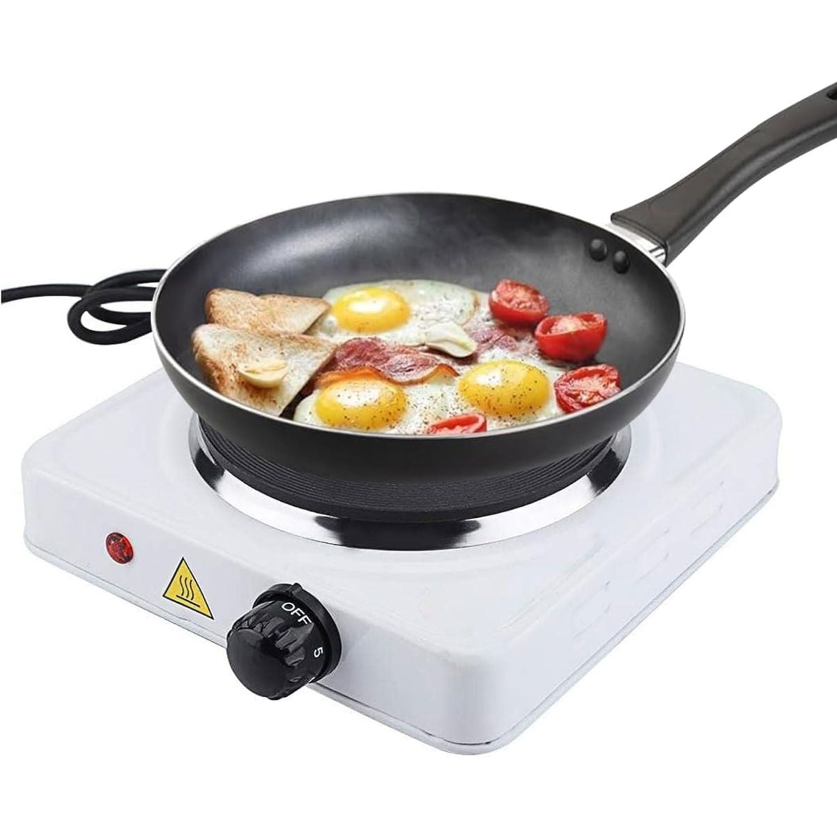 LUVCMFT Countertop Single Flat Electric Hot Burner, 1000W Cooktop with ...