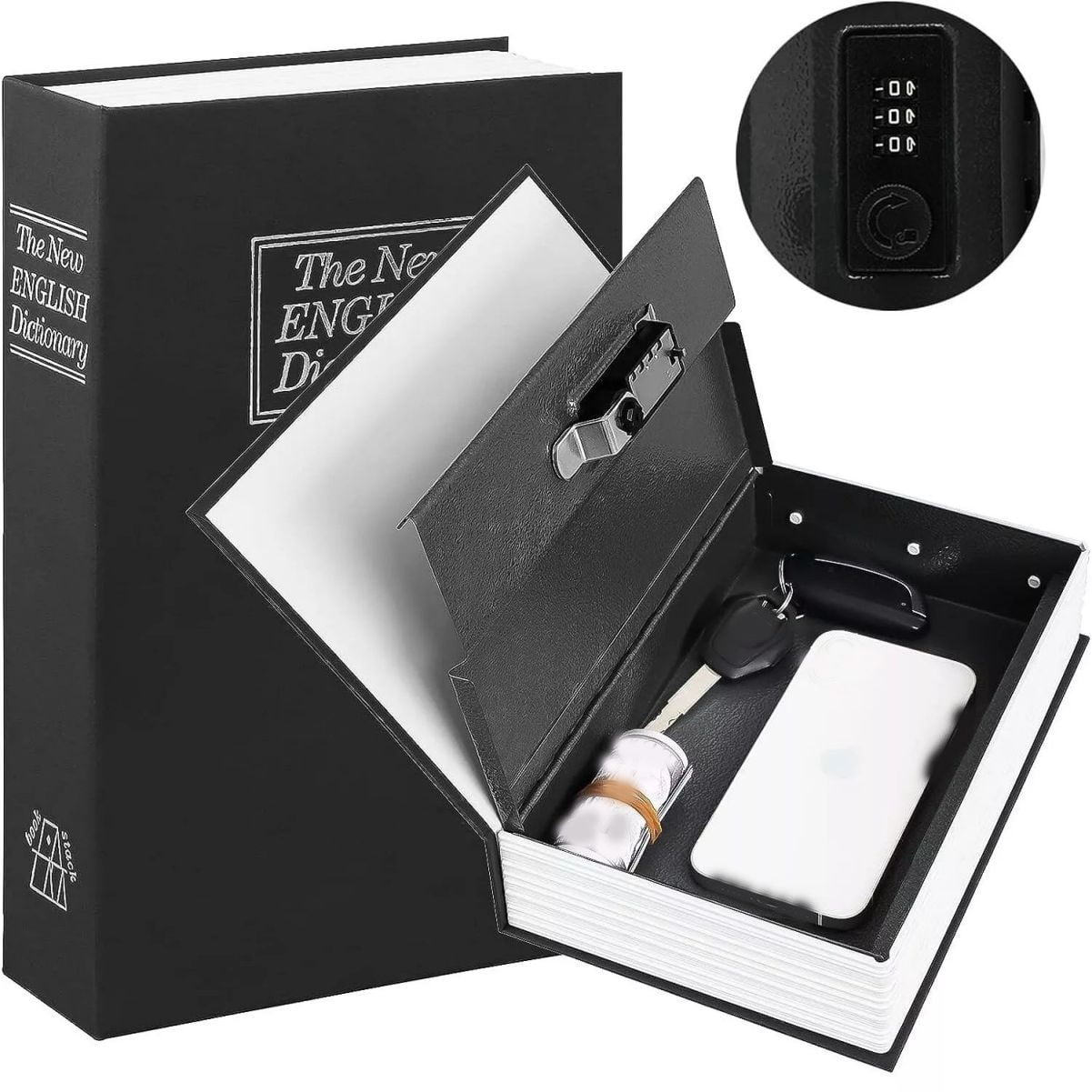 LUVCMFT Diversion Book Safe Storage Box (Size 9.5"x6.1"x2.2") With ...