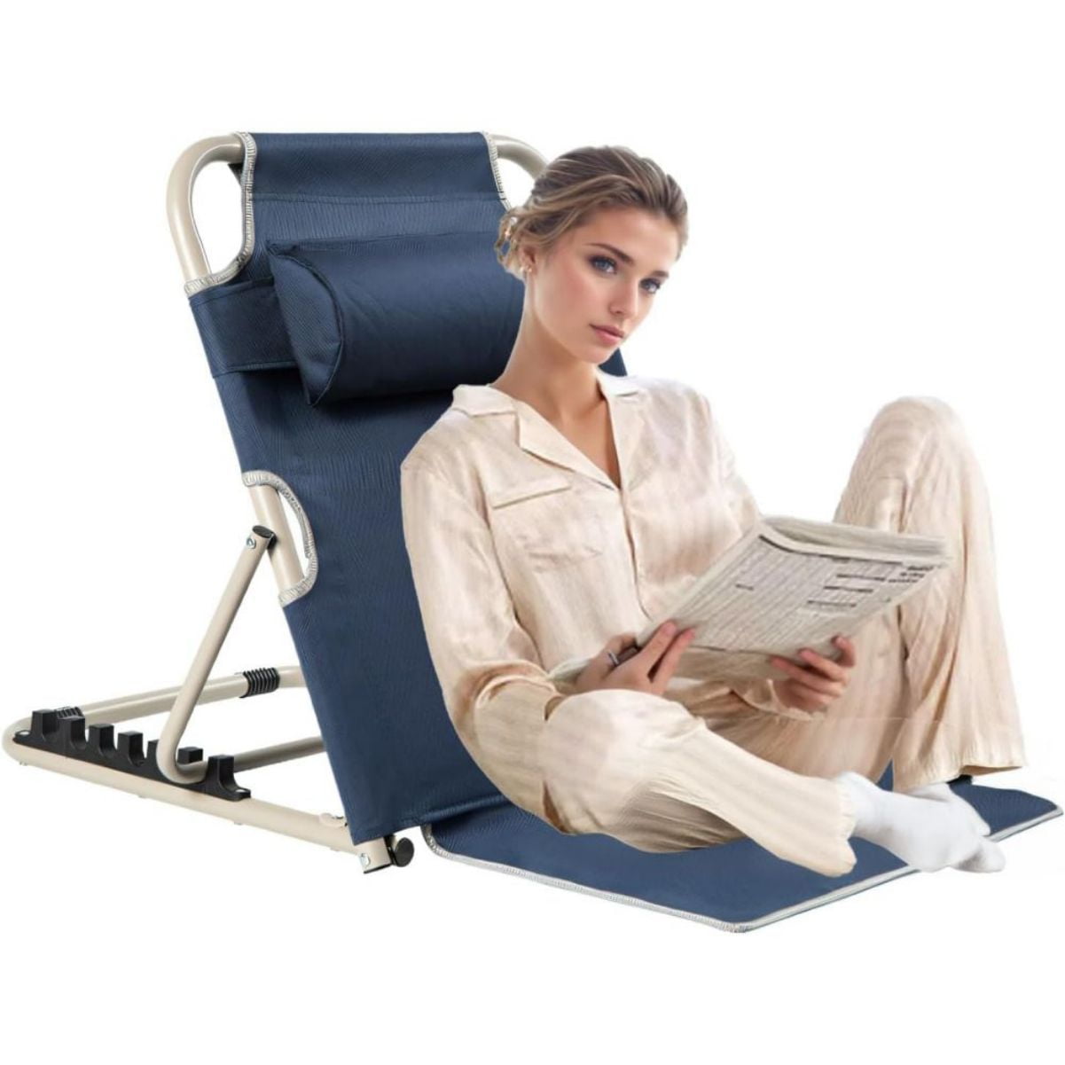 LUVCMFT Lifting Bed Backrest Portable Folding Adjustable Sit-Up Back ...
