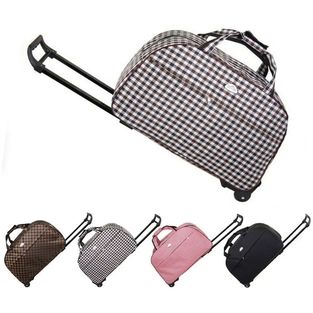 LUVCMFT 24" Rolling Duffel Bag with Retractable Handle, Carry On ...