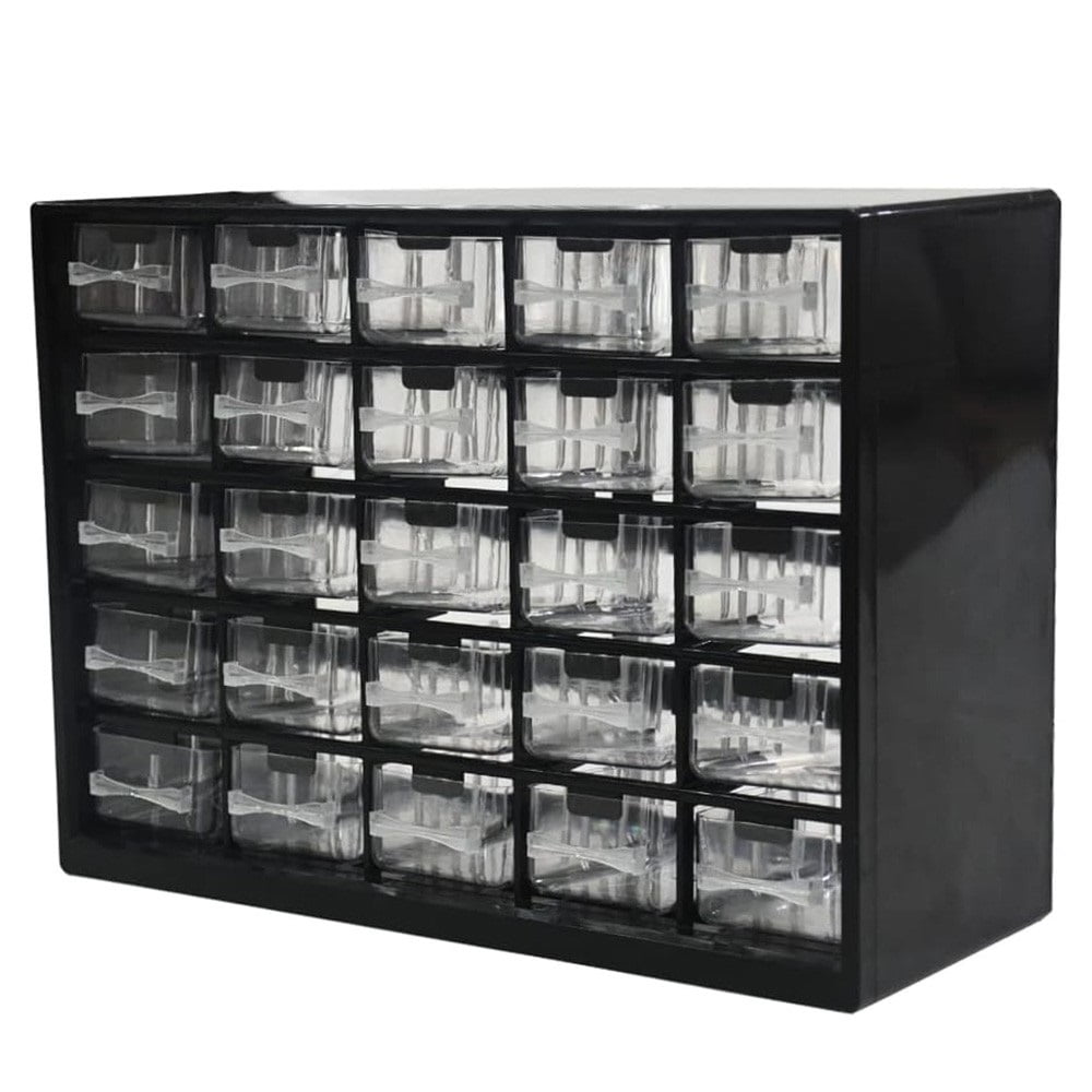 LUVCNFT 26-Drawers Small Parts Organizer Black Plastic Hardware Storage ...