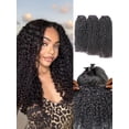 LUVME Real Human Hair Bundles 20 22 24 inch Messy Burmese Curly 100% ...