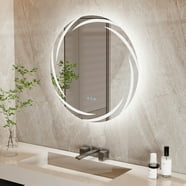 Full Size Frameless Back LED Lighted Anti-Fog Tempered Glass Bathroom ...