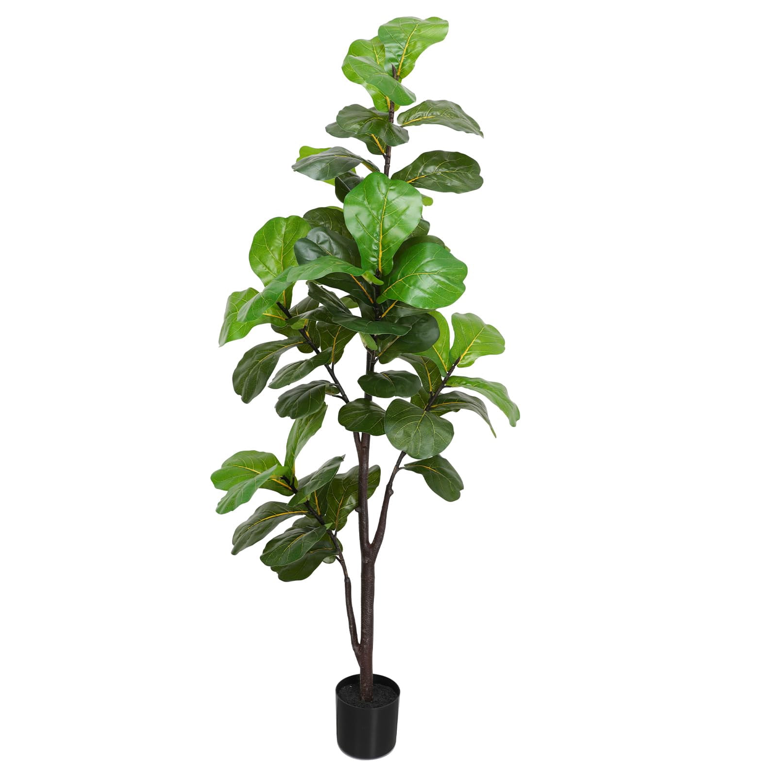 LUWENER 6ft Artificial Fiddle Leaf Fig Tree Plant,Fake Ficus Lyrata in ...