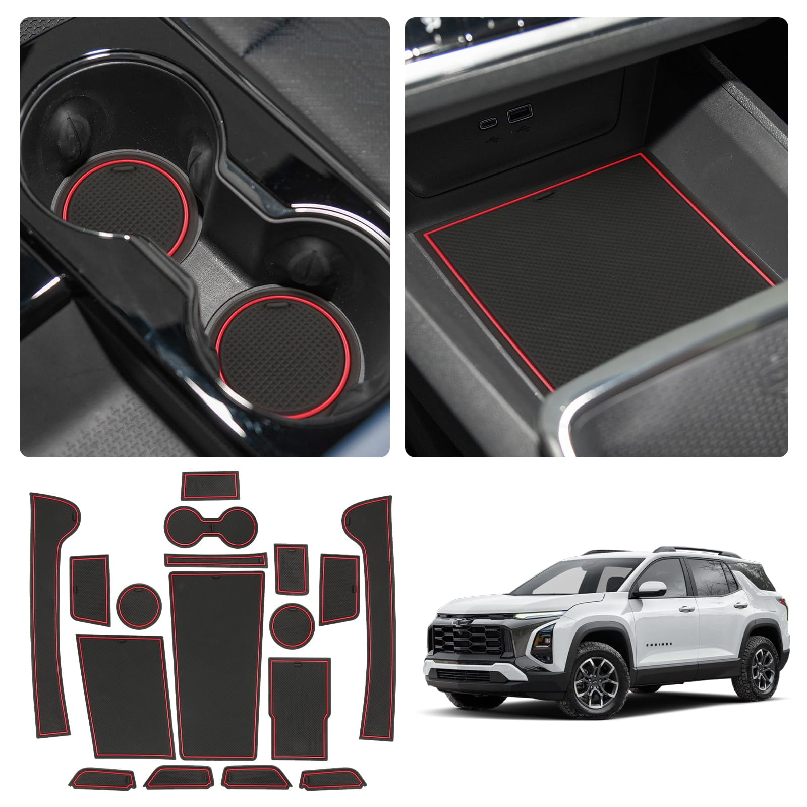 LUWU 2025 Equinox Center STF9 Console Liner Mat Fits 2025 Chevrolet ...