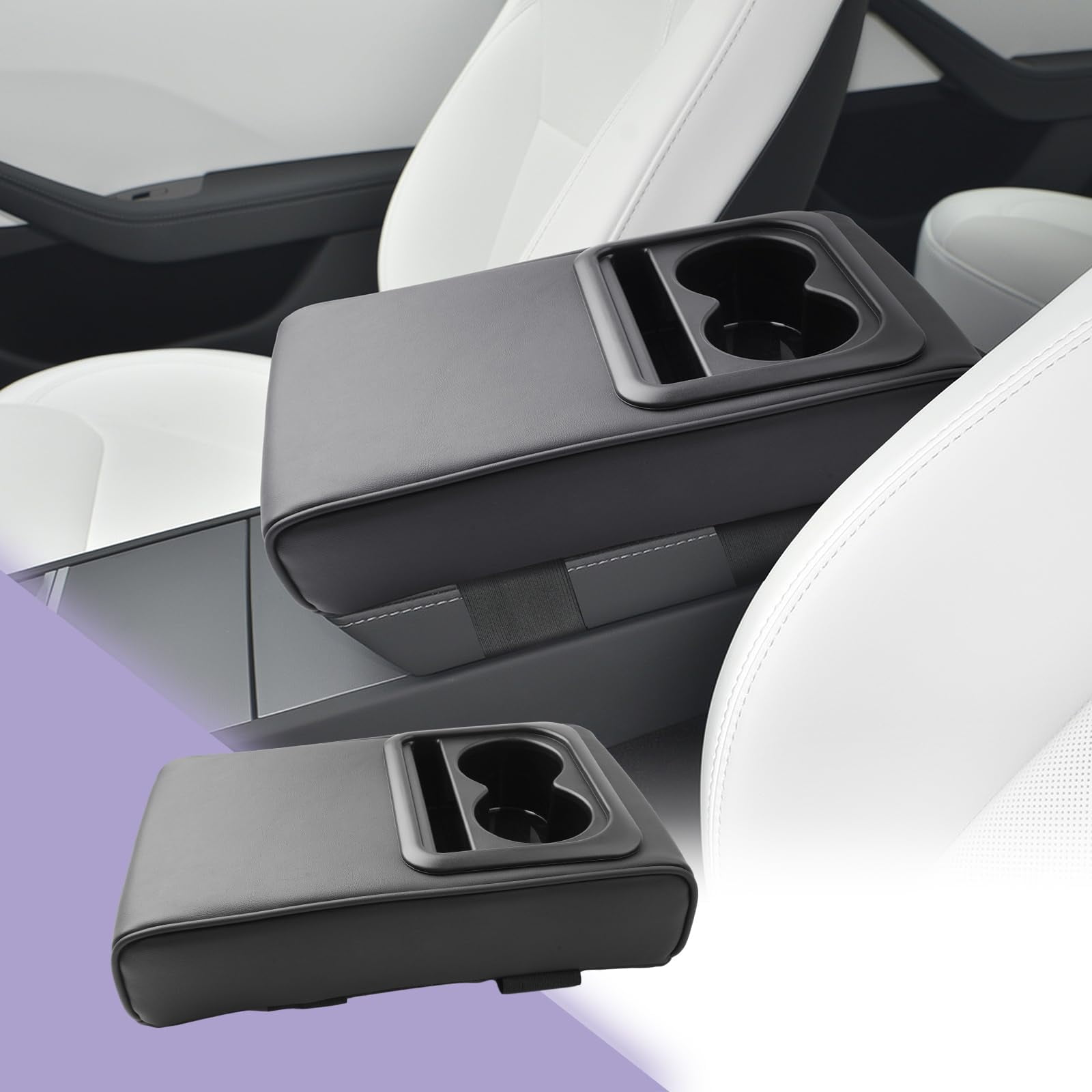 LUWU Car Center Console Cover Auto Armrest Cushion Rest Cover Booster ...