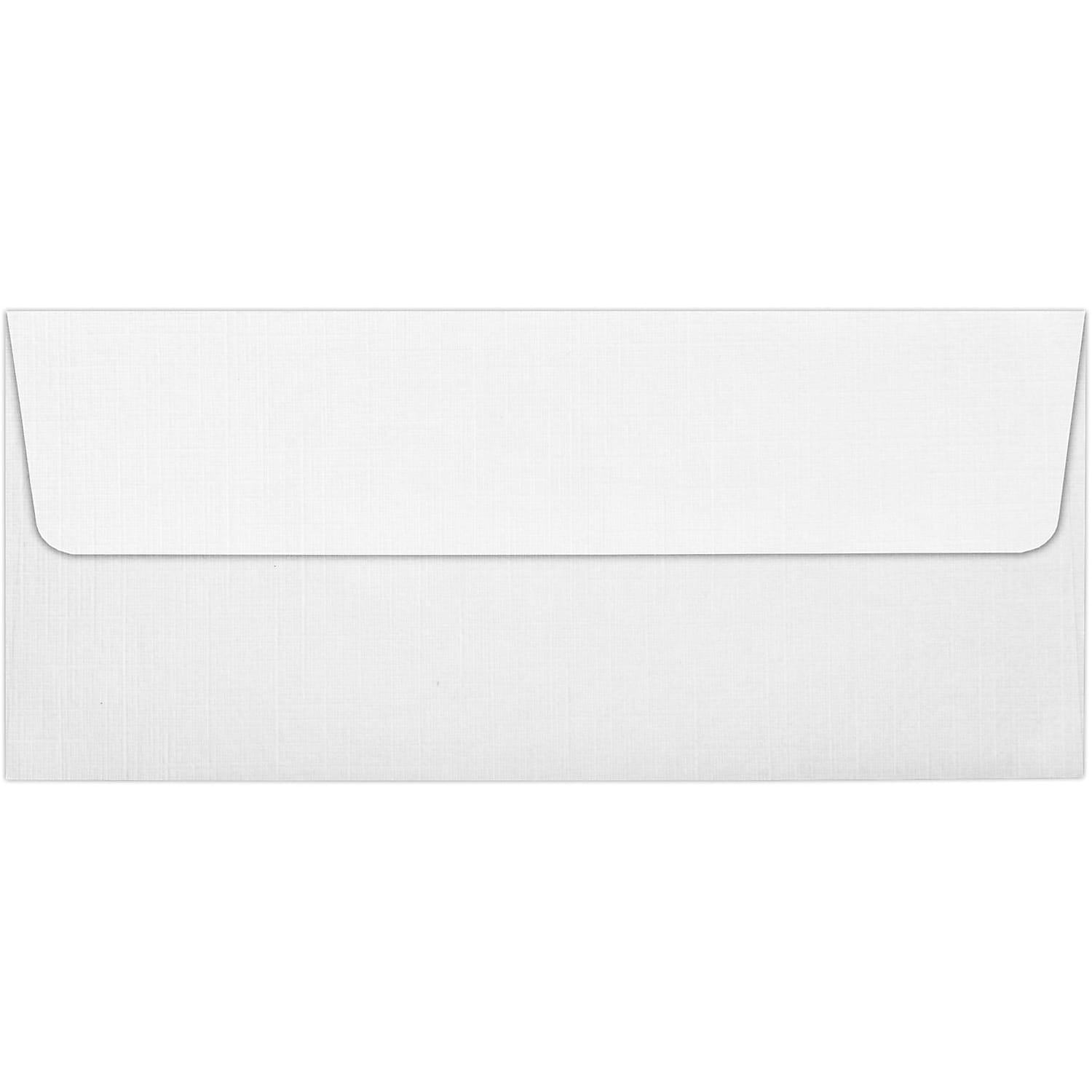 LUX #10 Square Flap Envelopes (4 1/8 x 9 1/2) 50/Pack White Linen (4860 ...