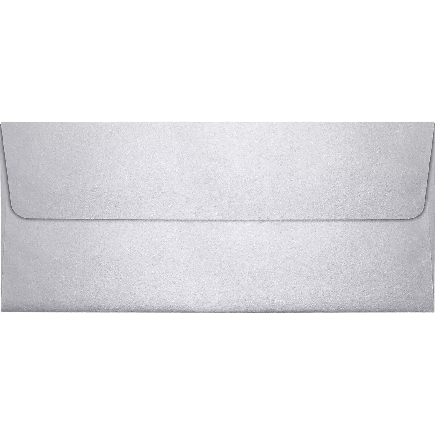 LUX 4 1/8" x 9 1/2" #10 80lbs. Square Flap Envelopes Silver Metallic 50 ...