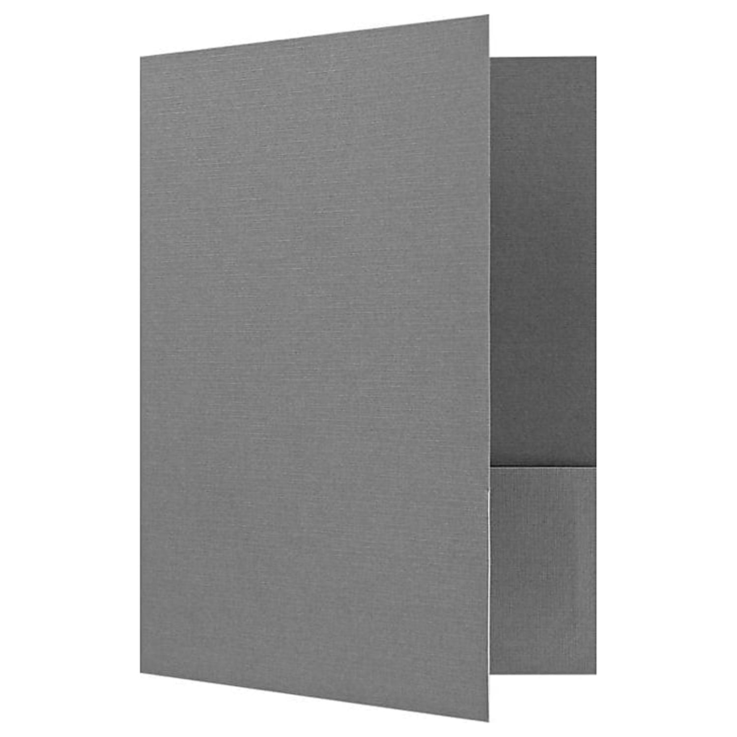 LUX 9 x 12 Presentation Folders Standard Two Pocket 50/Pack Sterling Gray Linen (SF101CSG10050 ...