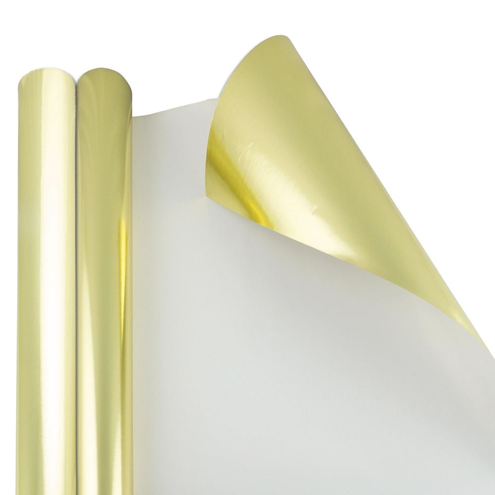 LUX Gold Metallic Foil Wrapping Paper, All Occasion, 25 Sq. ft., 2/Pack ...
