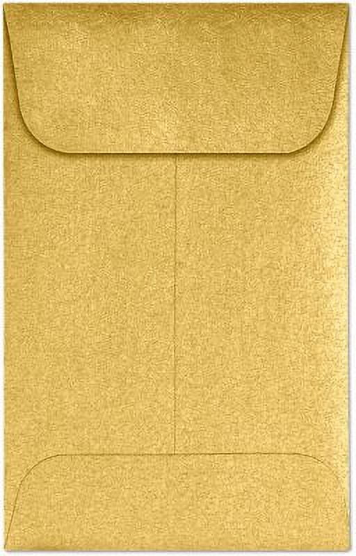 LUX Paper #1 Coin Envelopes, Gold Metallic, 2.25 x 3.5 inches, 1000 ...