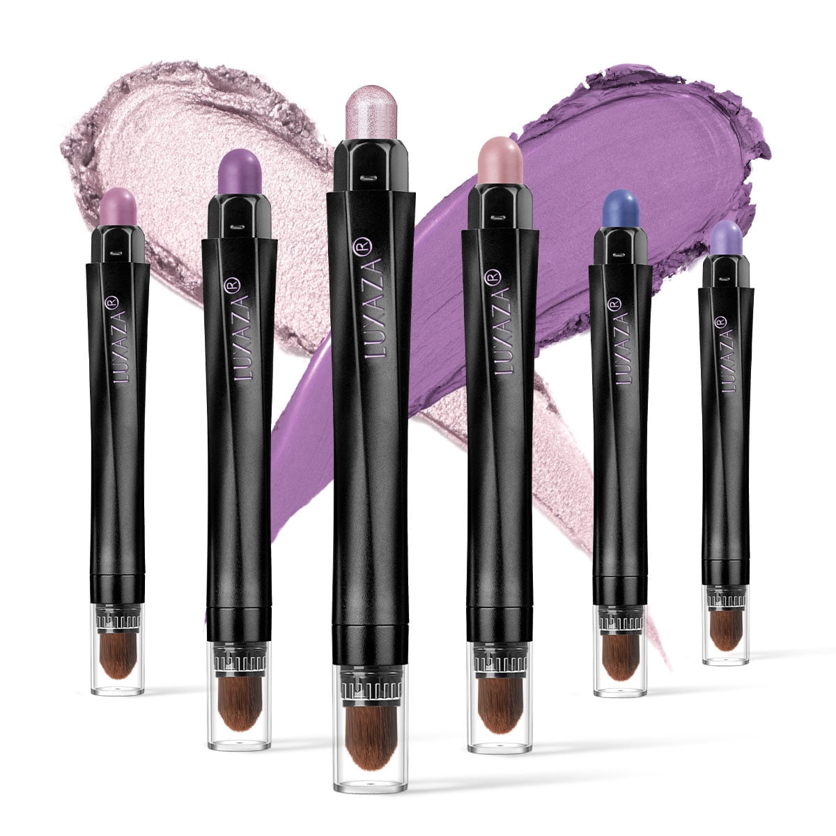 LUXAZA 6PCS Cream Eyeshadow Stick Makeup Sets, Metallic And Matte ...