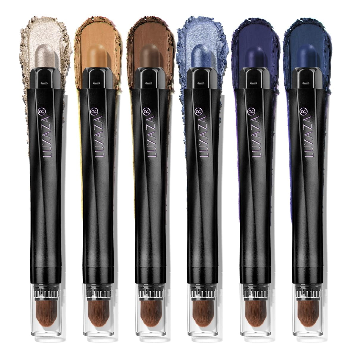 LUXAZA Cream Eyeshadow Sticks Set, Pro Longwear Eye Shadow Brightener ...