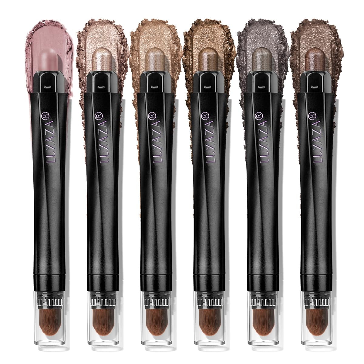 LUXAZA PRO Neutral Eyeshadow Stick Makeup Set, Metallic Shimmer Matte ...
