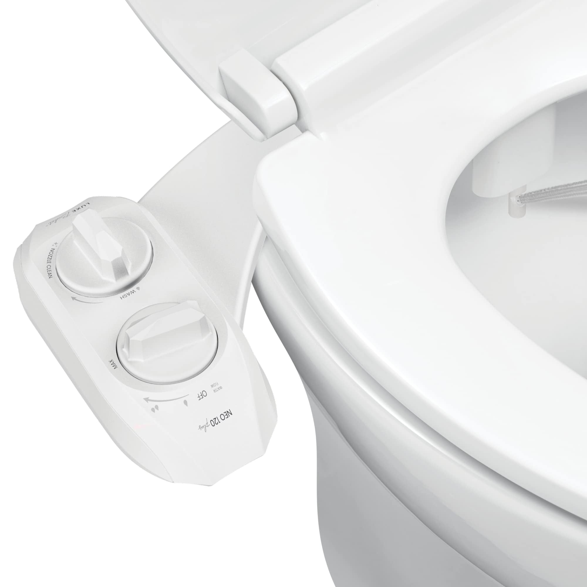 LUXE Bidet NEO 120 Plus - Patented Bidet Attachment for Toilet Seat, Innovative Hinges to Clean ...