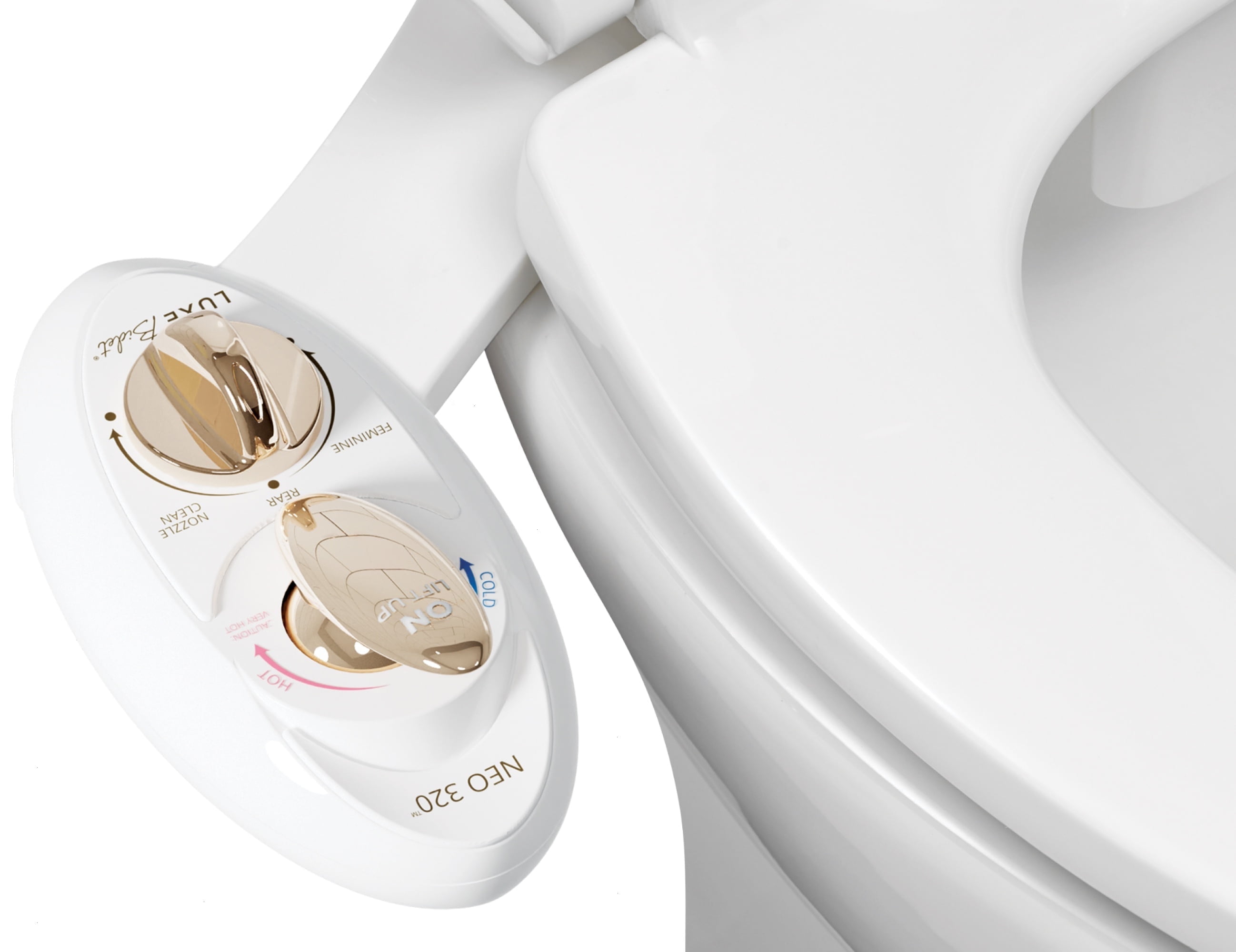 LUXE Bidet NEO 320, Non-Electric, Self-Cleaning Dual Nozzle, Hot and ...