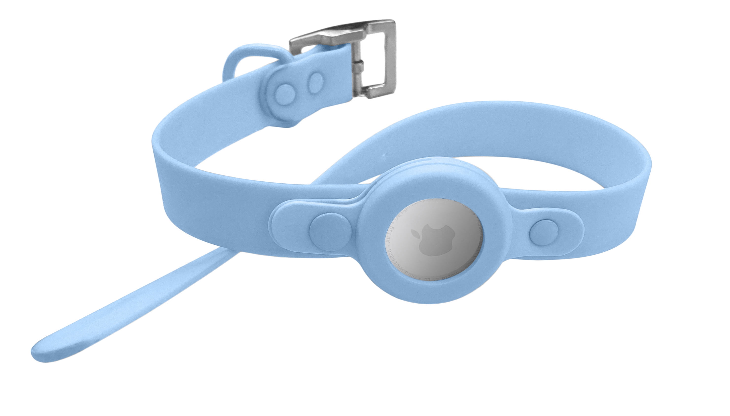 LUXE + LOLI Light Blue Dog Collar with AirTag Holder, Large - Walmart.com