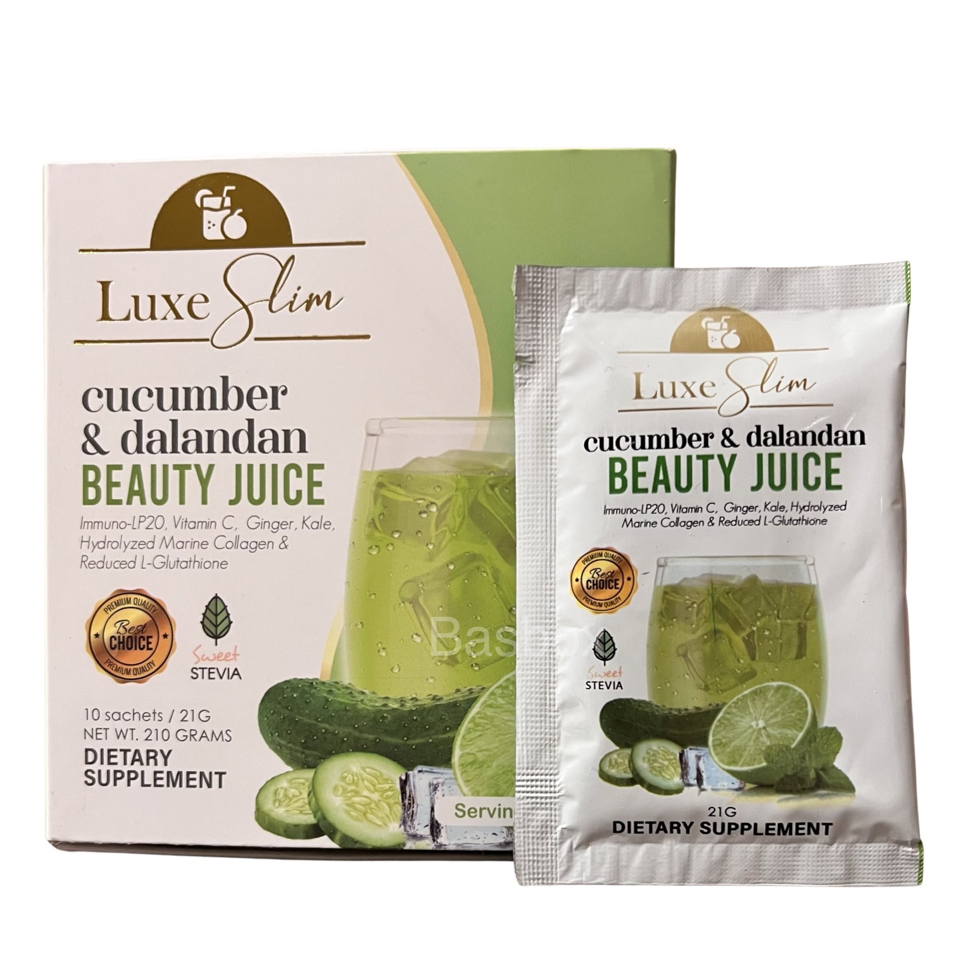 Luxe Slim Cucumber & Dalandan Beauty Juice, 10 Sachets, Vitamin C ...