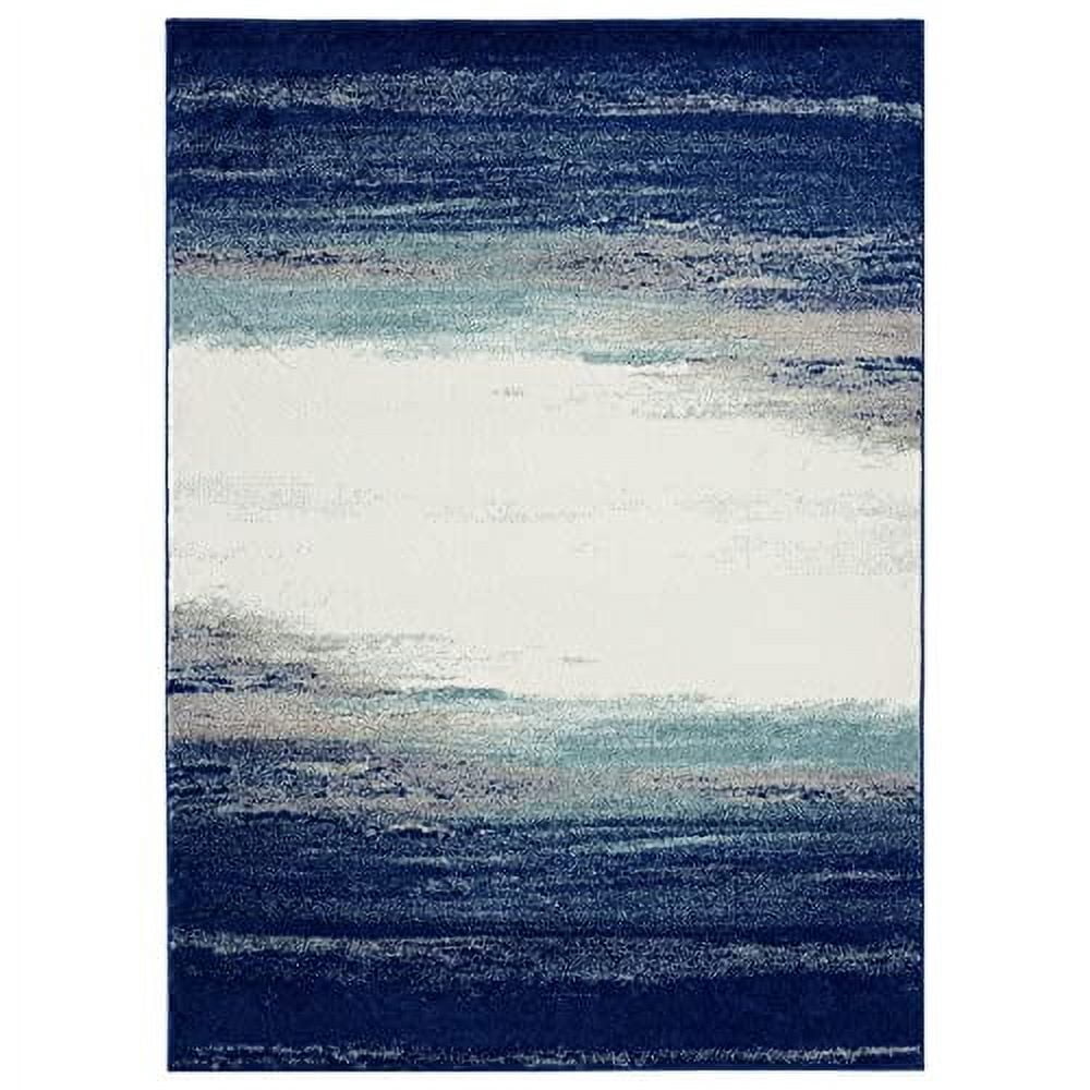 LUXE WEAVERS Abstract Blue 5x7 Area Rug - Walmart.com