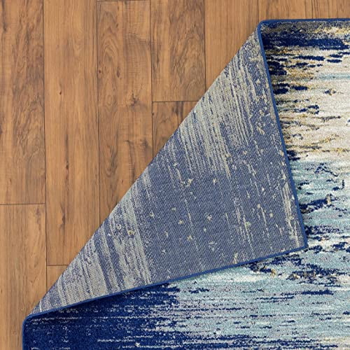 LUXE WEAVERS Abstract Blue 5x7 Area Rug - Walmart.com
