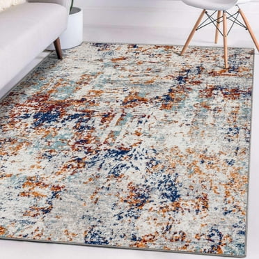 Luxe Weavers Euston Collection 5x7 Dark Grey Modern Abstract Area Rug ...