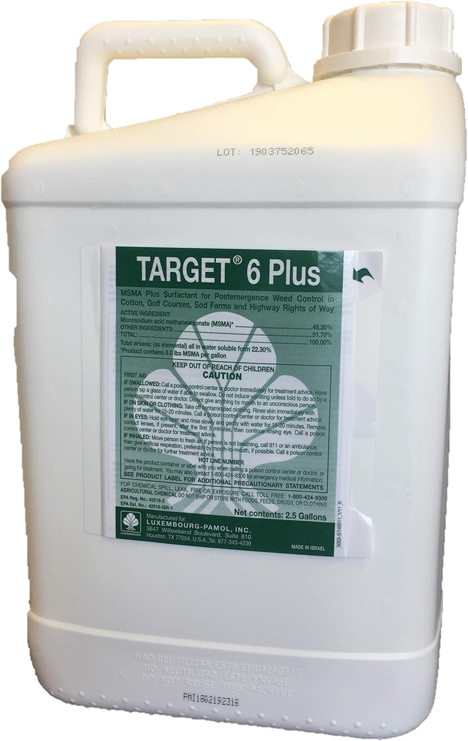 LUXEMBOURG- PAMOL Target 6 Plus (MSMA 48.2%) Turf Herbicide - (2.5 ...