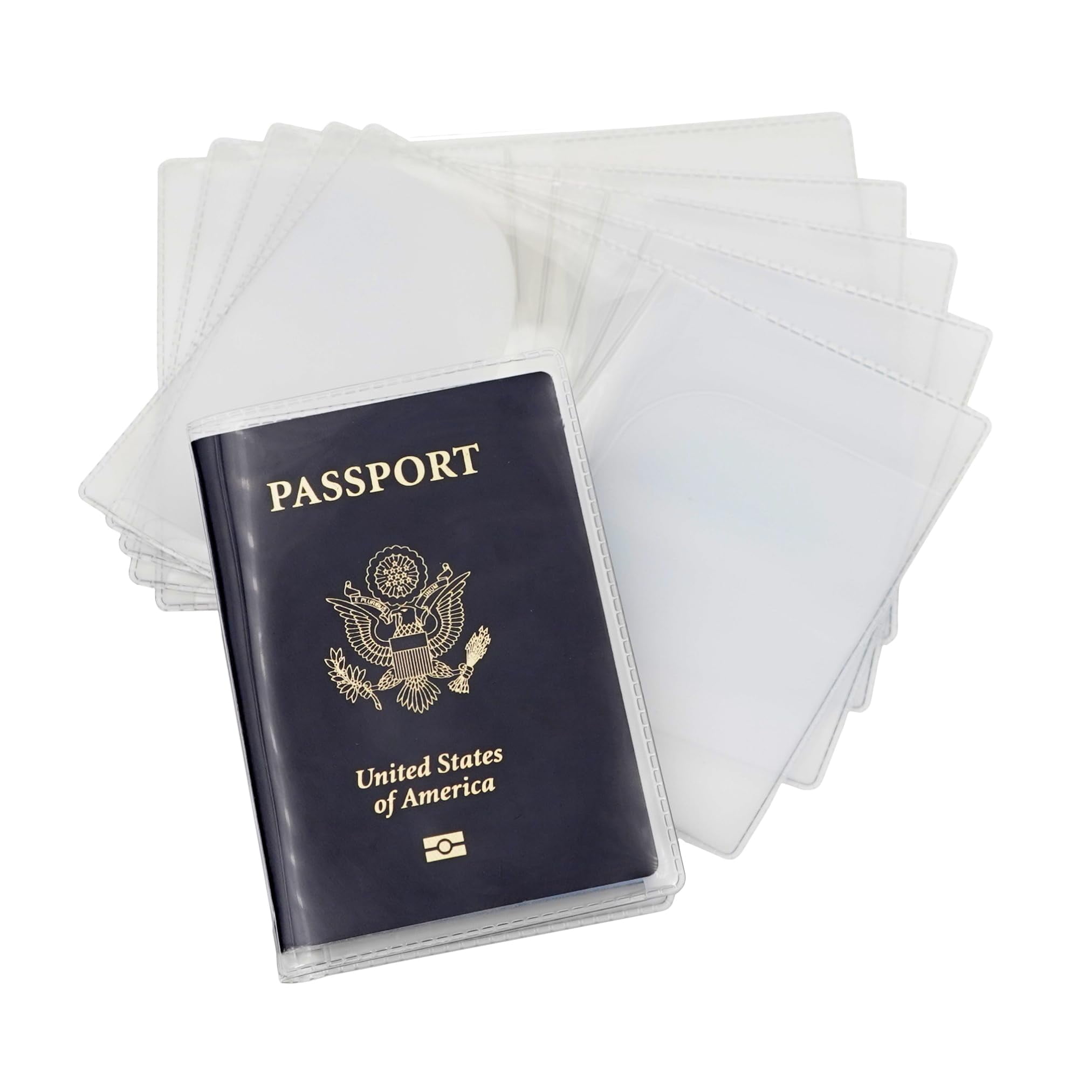 LUXERAD Clear Passport Cover - Pack of 6, Waterproof & Durable for ...