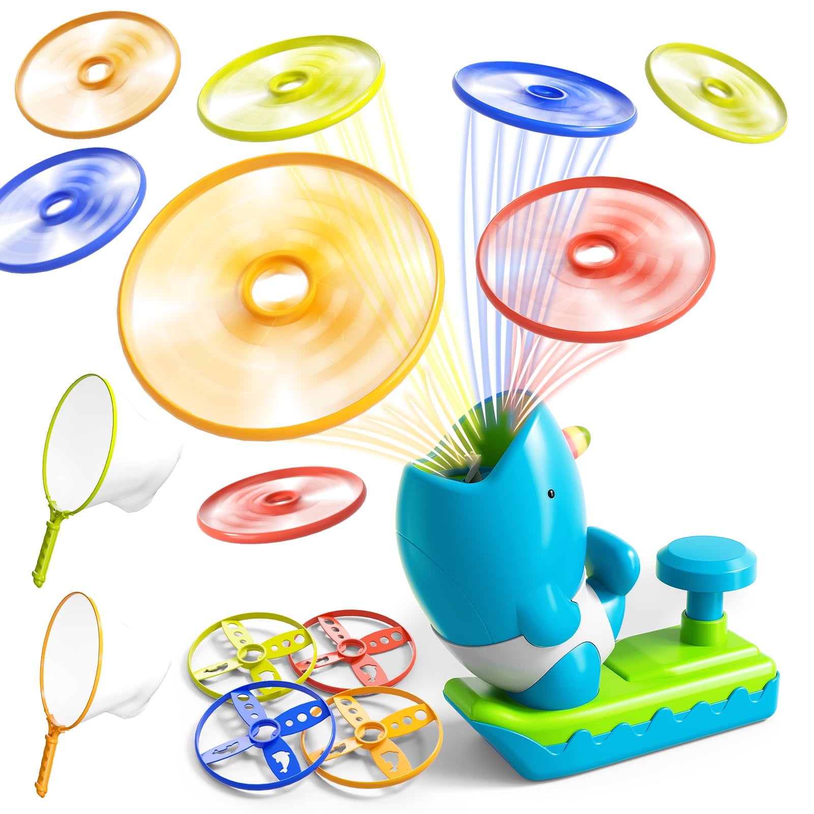 LUXERAD Flying Disc Launcher Outdoor Toys - Walmart.com