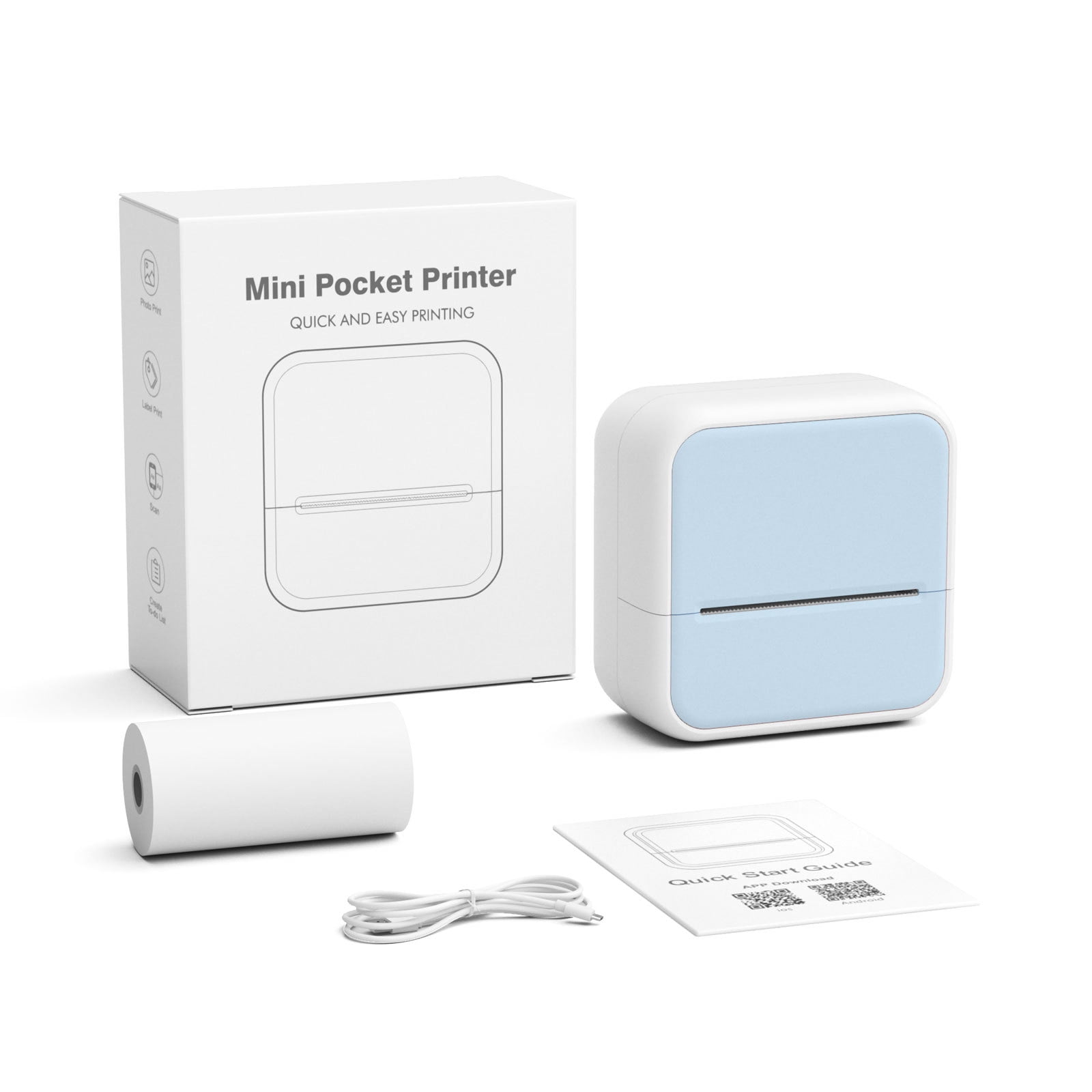 LUXERAD Mini Sticker Printer, Portable Thermal Label Printer with Free ...