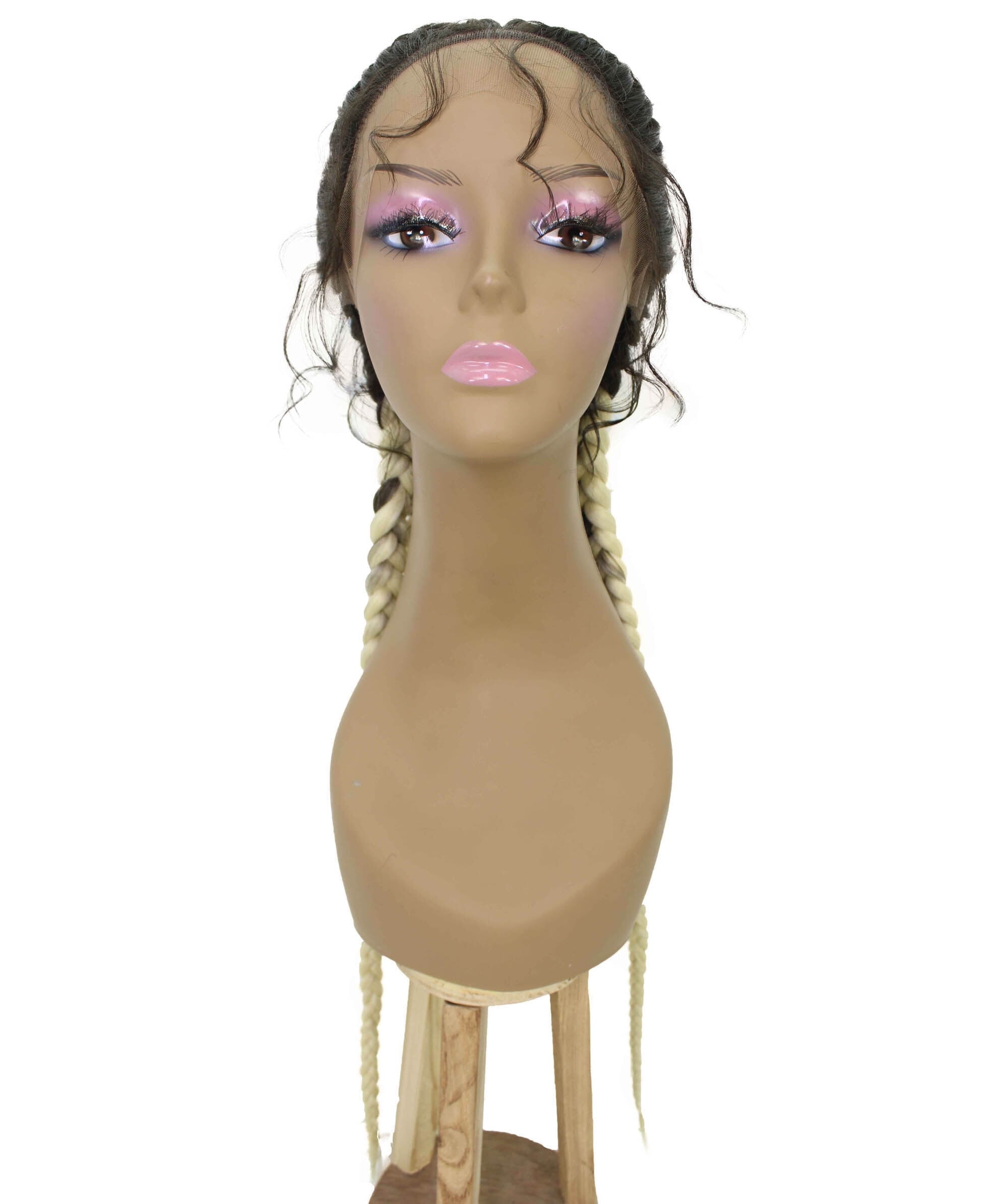 LUXLUXE Alexus Braided Braided 31 in Long 360° Hand Tied Lace Braid ...