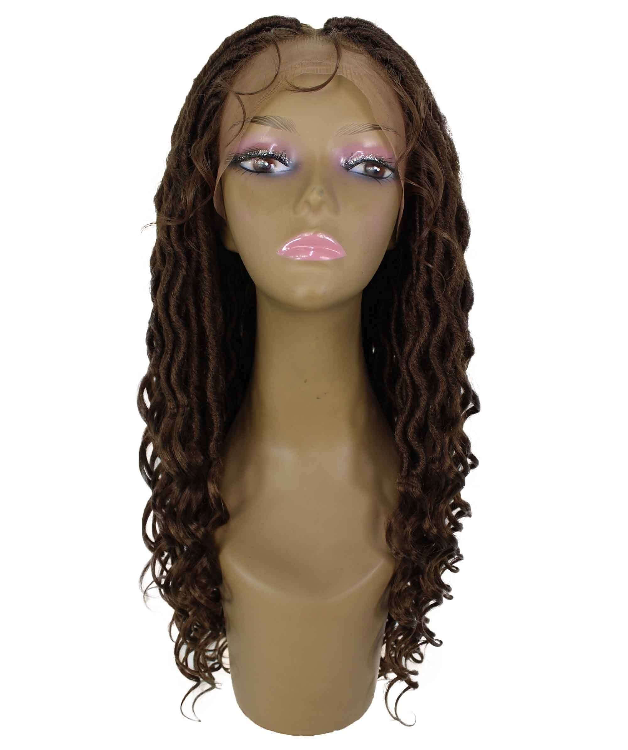 LUXLUXE Andrea15 Inch Long 4X4 Hand Tied Lace Braid Braided Wig, Beauty ...