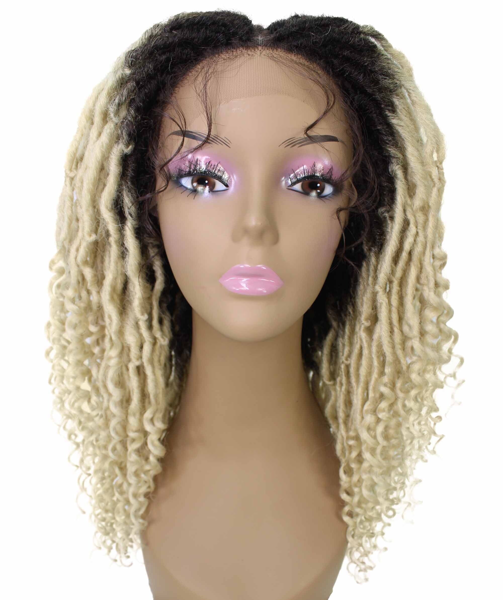 LUXLUXE Angel Curly Locs 20 in Long 4X4 Hand Tied Lace Braid Braided ...