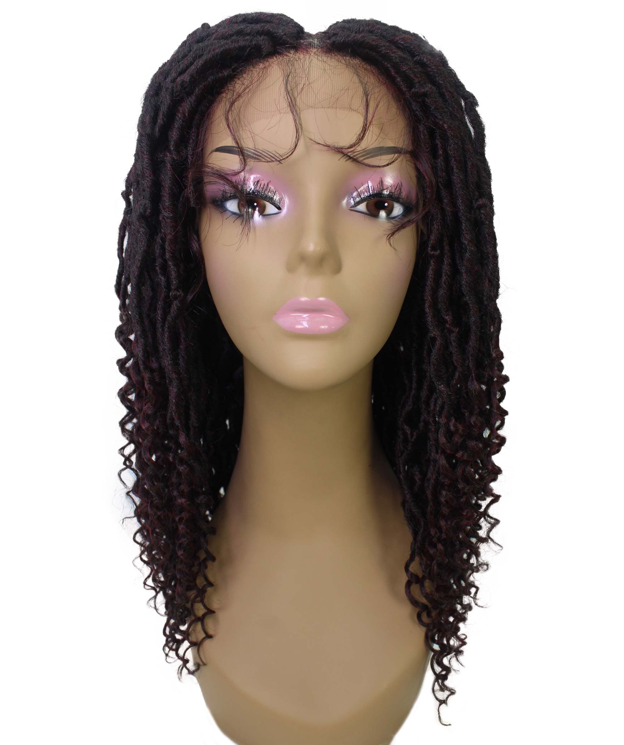 LUXLUXE Angel Curly Locs 20 in Long 4X4 Hand Tied Lace Braid Braided ...