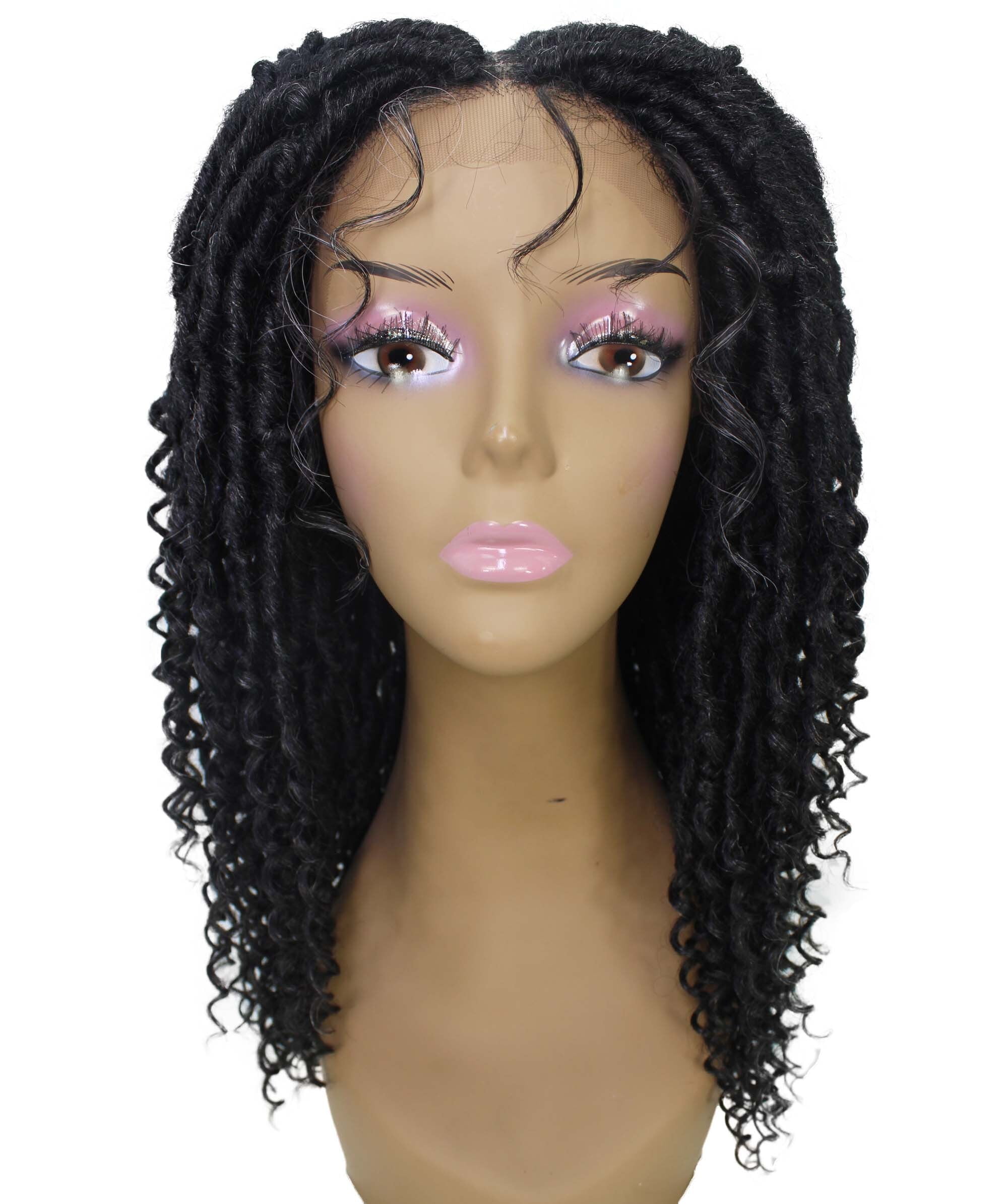 LUXLUXE Angel Curly Locs 20 in Long 4X4 Hand Tied Lace Braid Braided ...