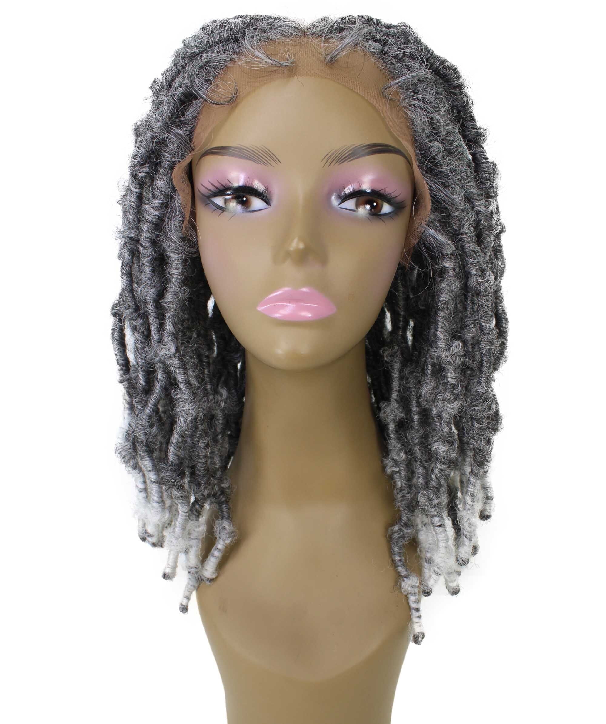 LUXLUXE Curly Ezelle 15.5" inch Long 4X4 Hand Tied Lace Braid Braided ...