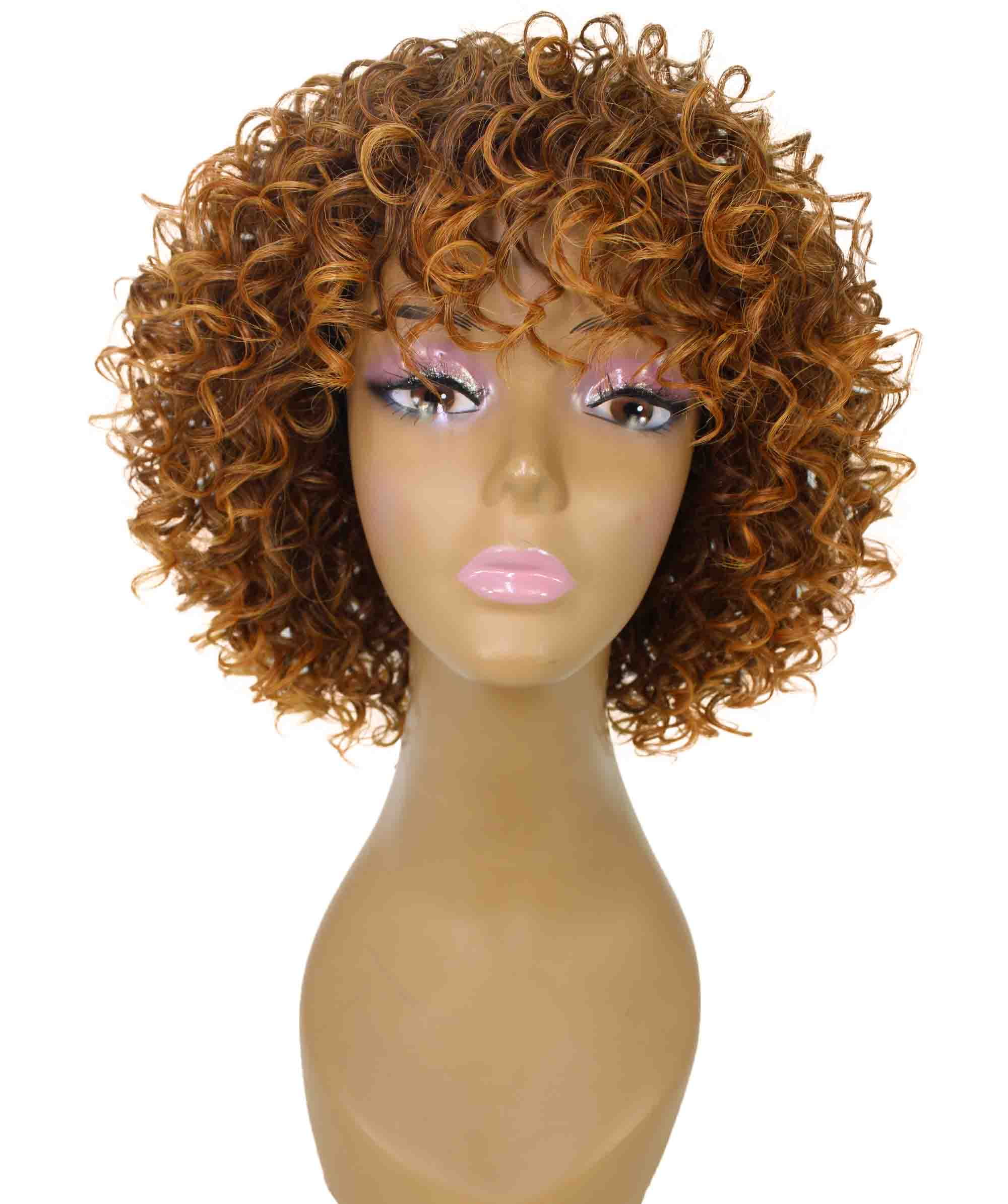 LUXLUXE Gabrielle Curly Pixie 11.5 in Long Full Wig No Lace Wig, Heat ...
