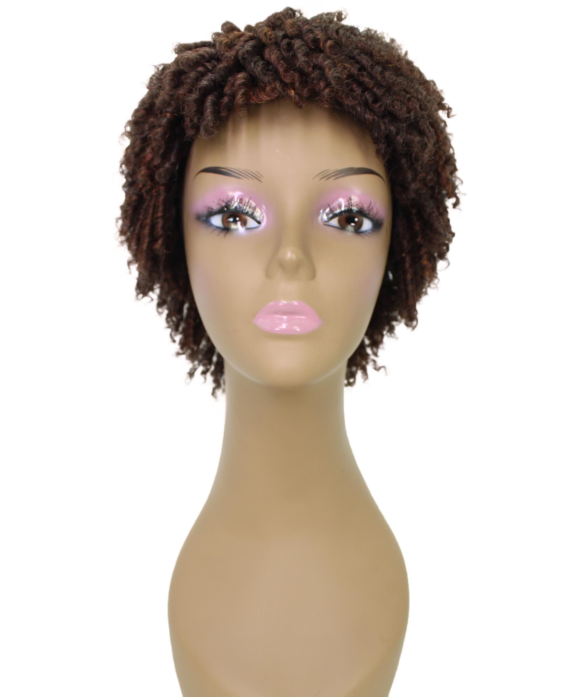 LUXLUXE Kayla Curly Locs 11 in Long Full Wig Full Cap Wig, Heat ...