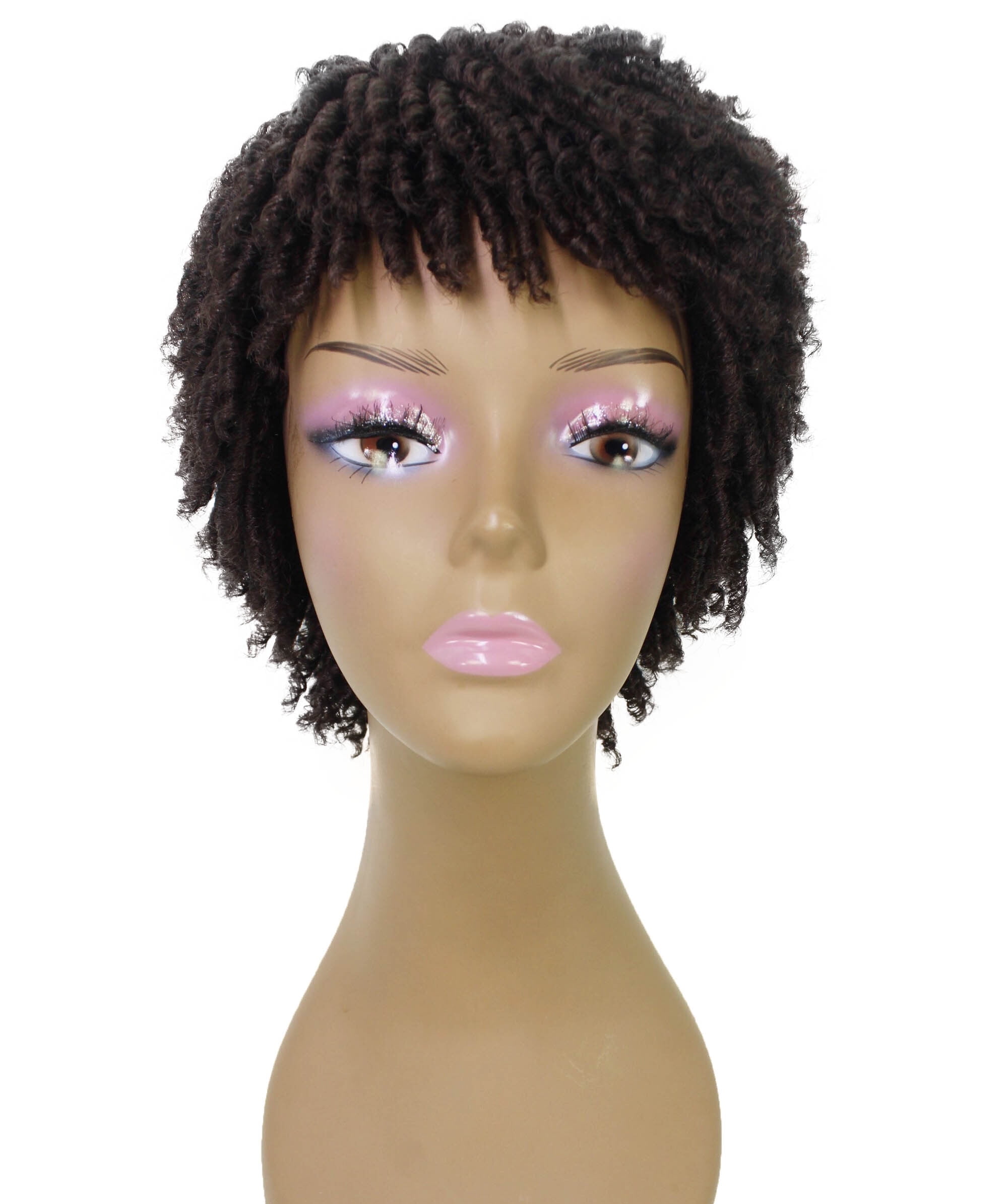 LUXLUXE Kayla Curly Locs 11 in Long Full Wig Full Cap Wig, Heat ...
