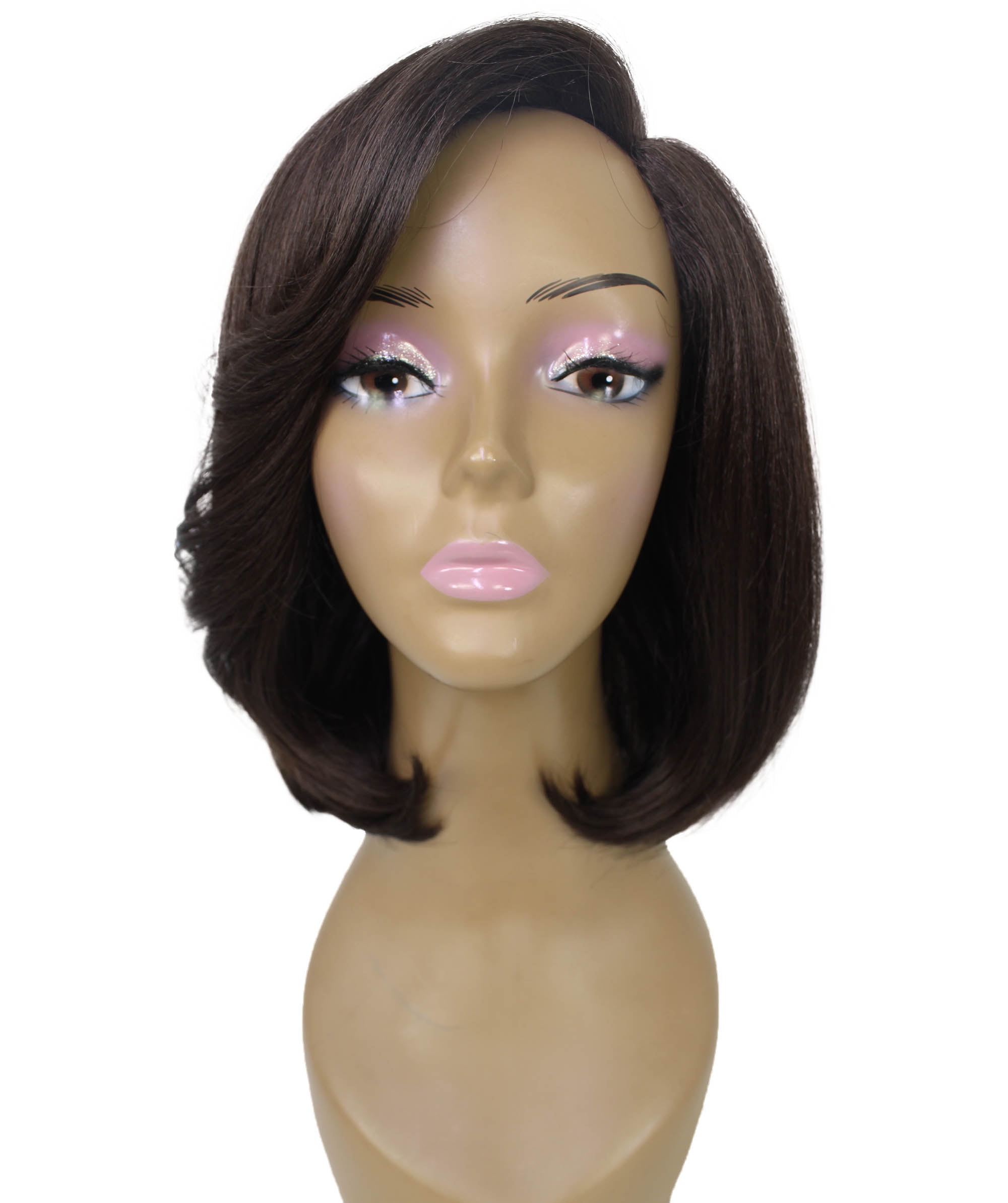 LUXLUXE Kennedy Straight Layer 12" Long Full Adult Women Wig, Heat ...
