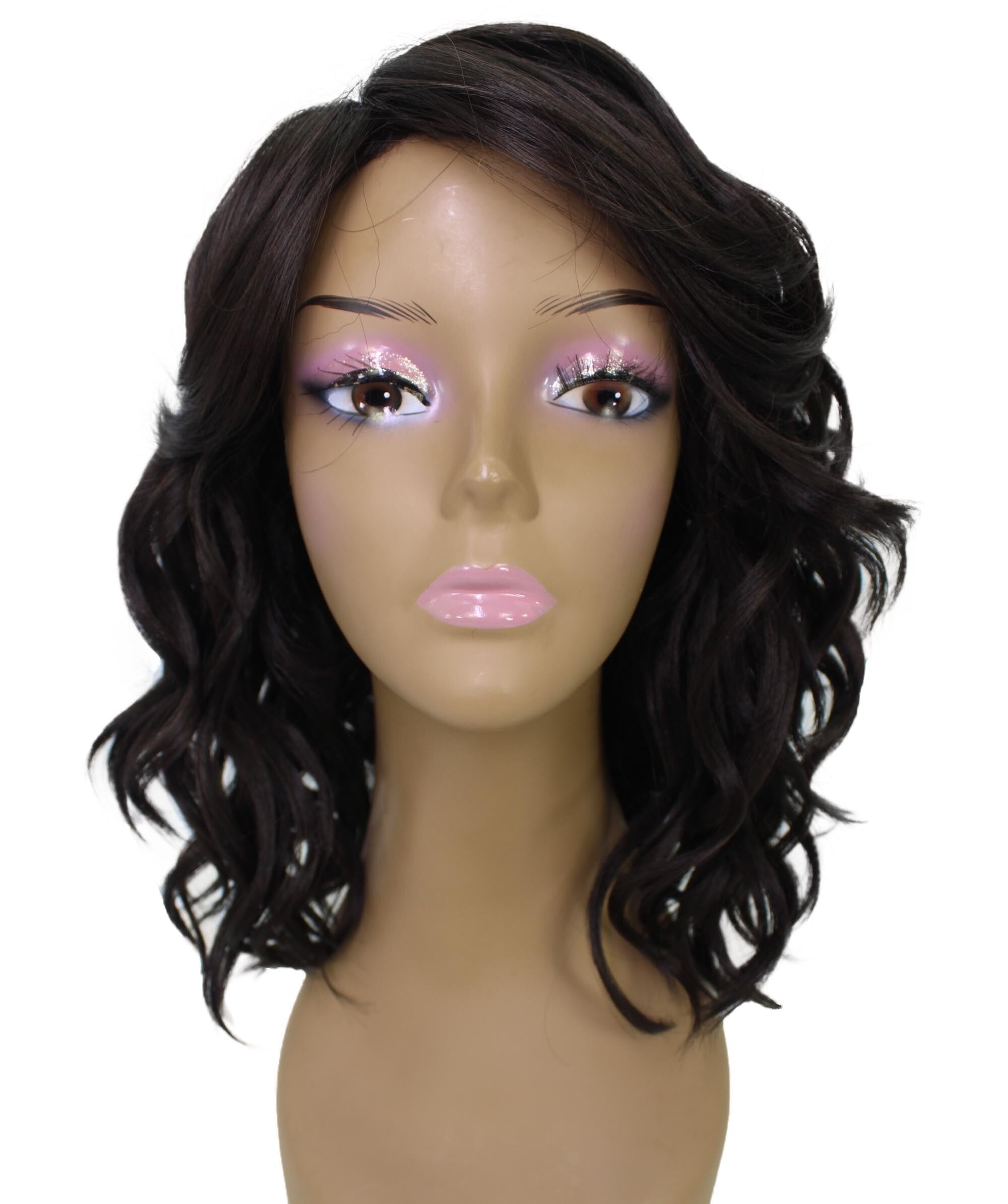 LUXLUXE Madison Wavy Layer 14 in Long Full Wig Full Cap Wig, Heat ...