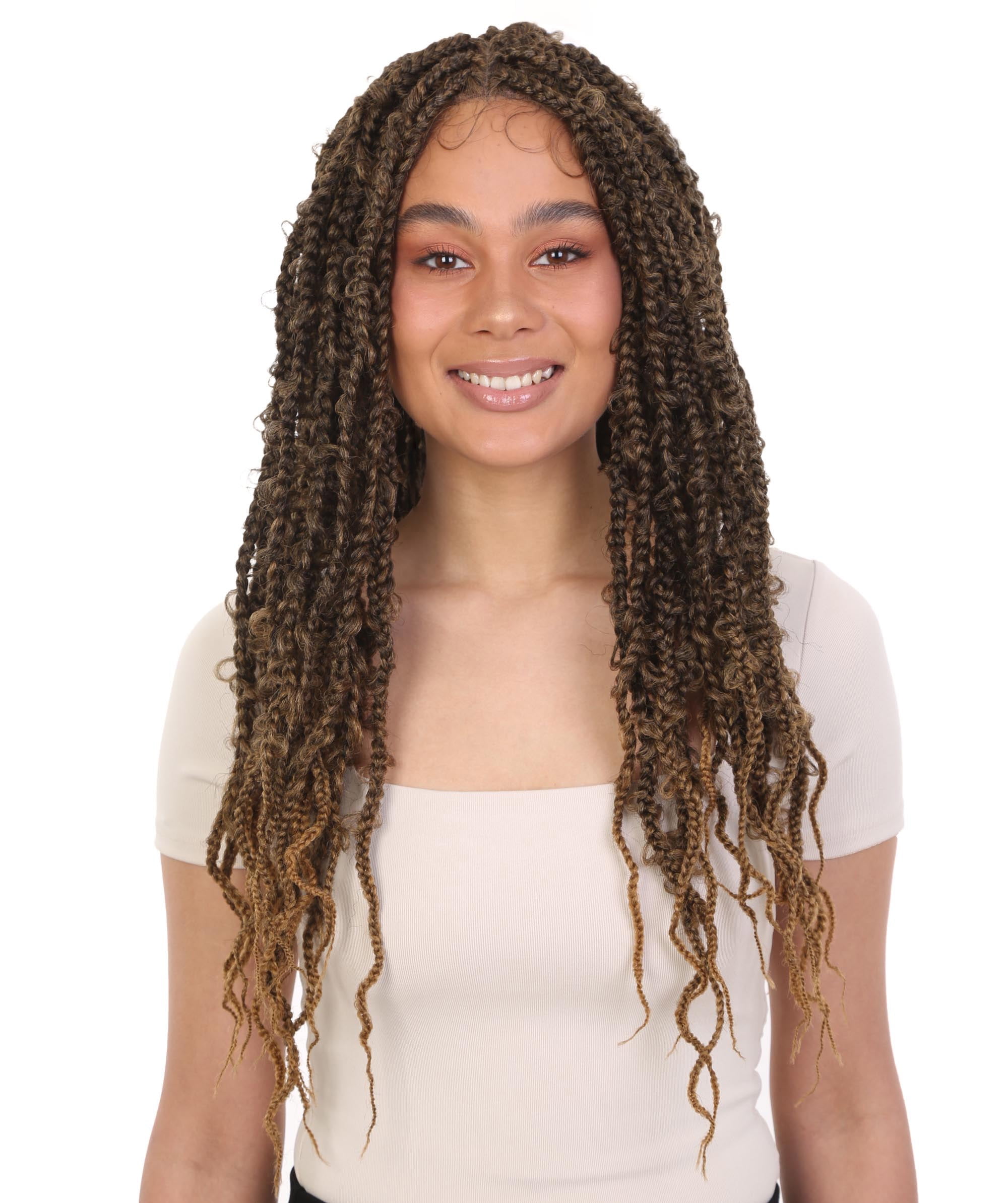 LUXLUXE Minia Curly Braid 27 inch Long 4X4 Hand Tied Lace Braid Braided ...