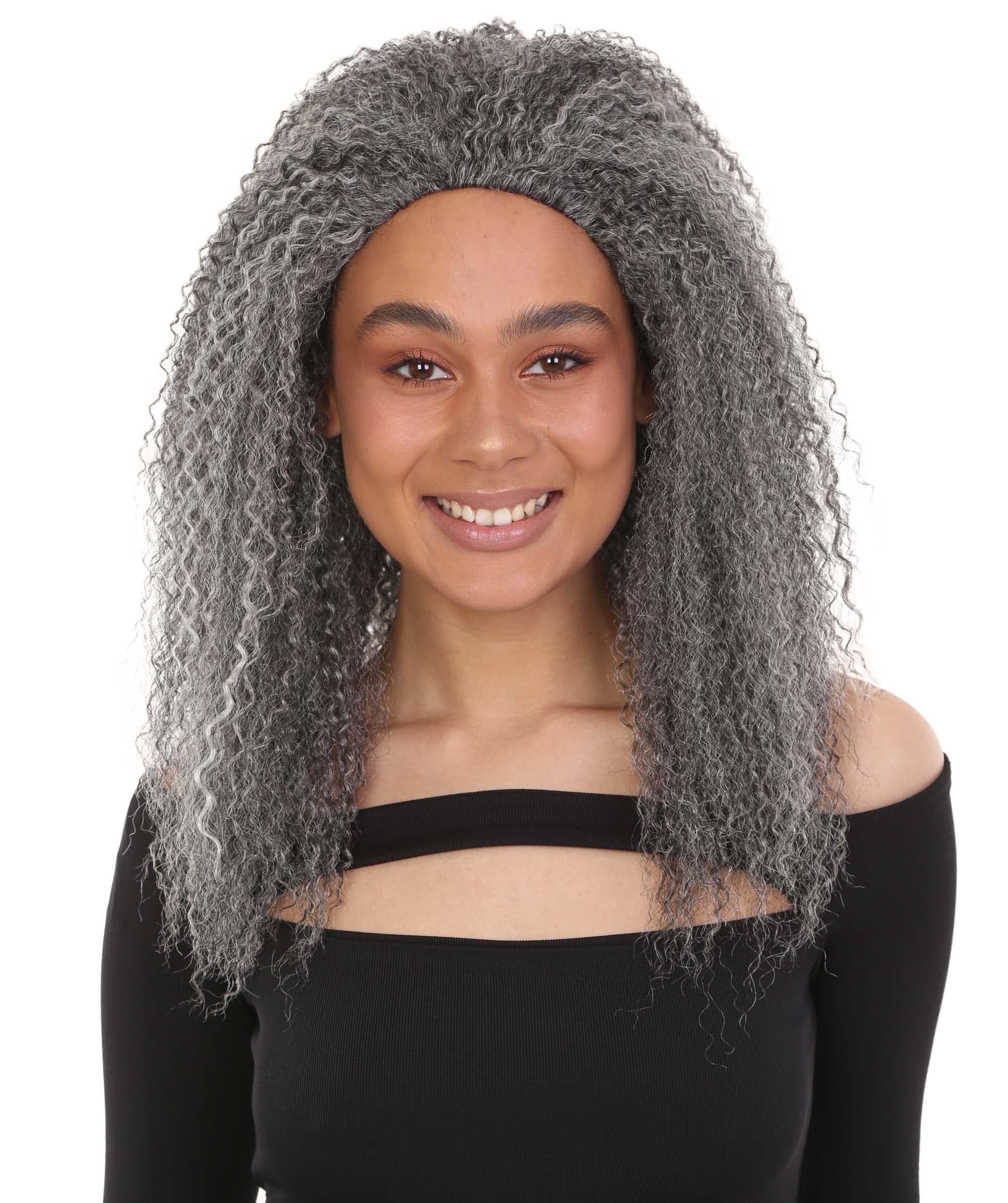LUXLUXE Adult Women's Rosario Half Wig – 20-Inch Curly Body Wave, Ash ...