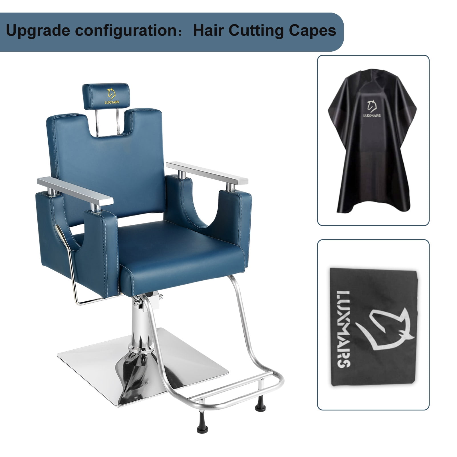 LUXMARS Hand Barber Chairs 360 Degrees Rolling Swivel Barber Chairs for ...