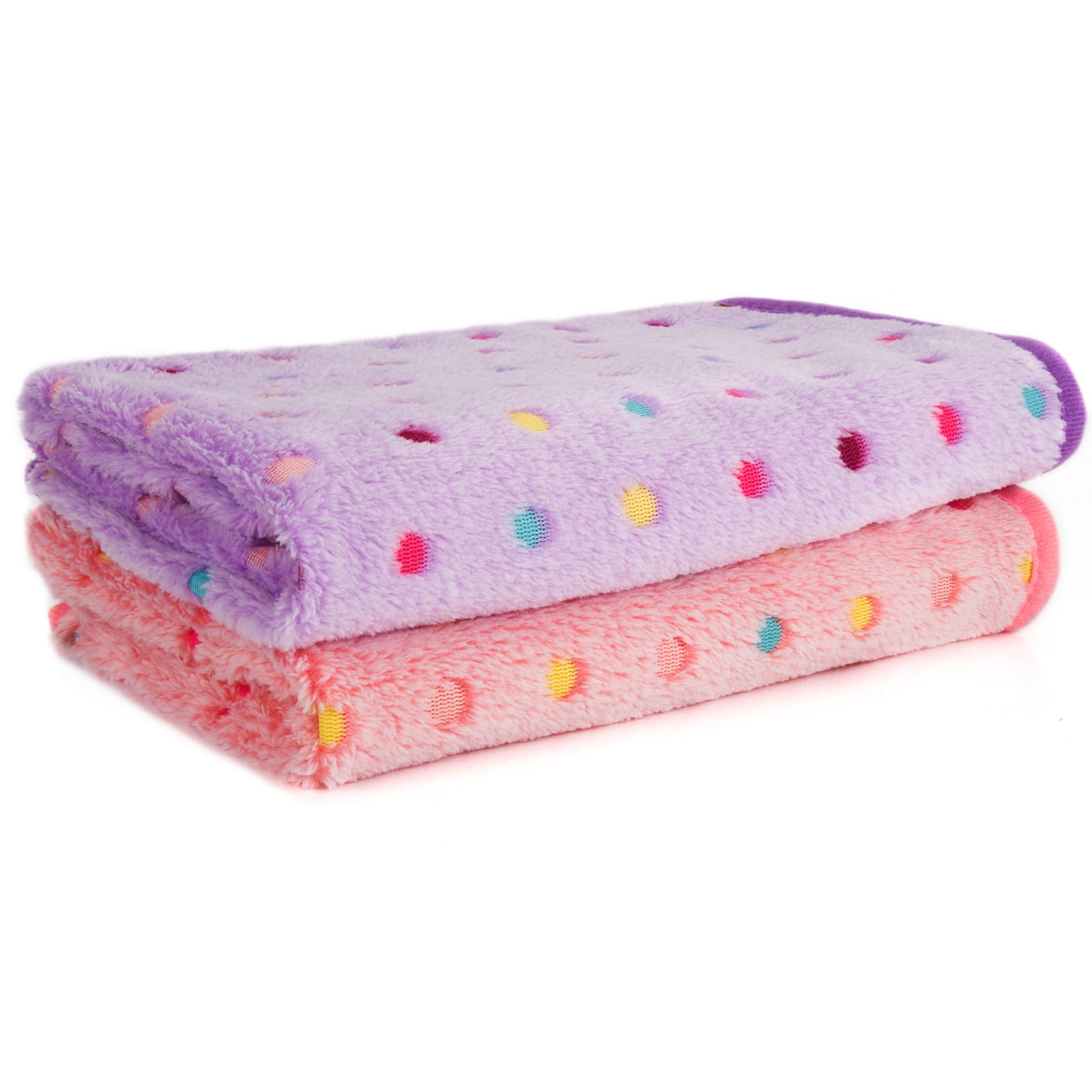 LUXMO 2Pack Puppy Blanket Warm Soft Pet Dog Cat Blankets Sleep Mat Bed ...