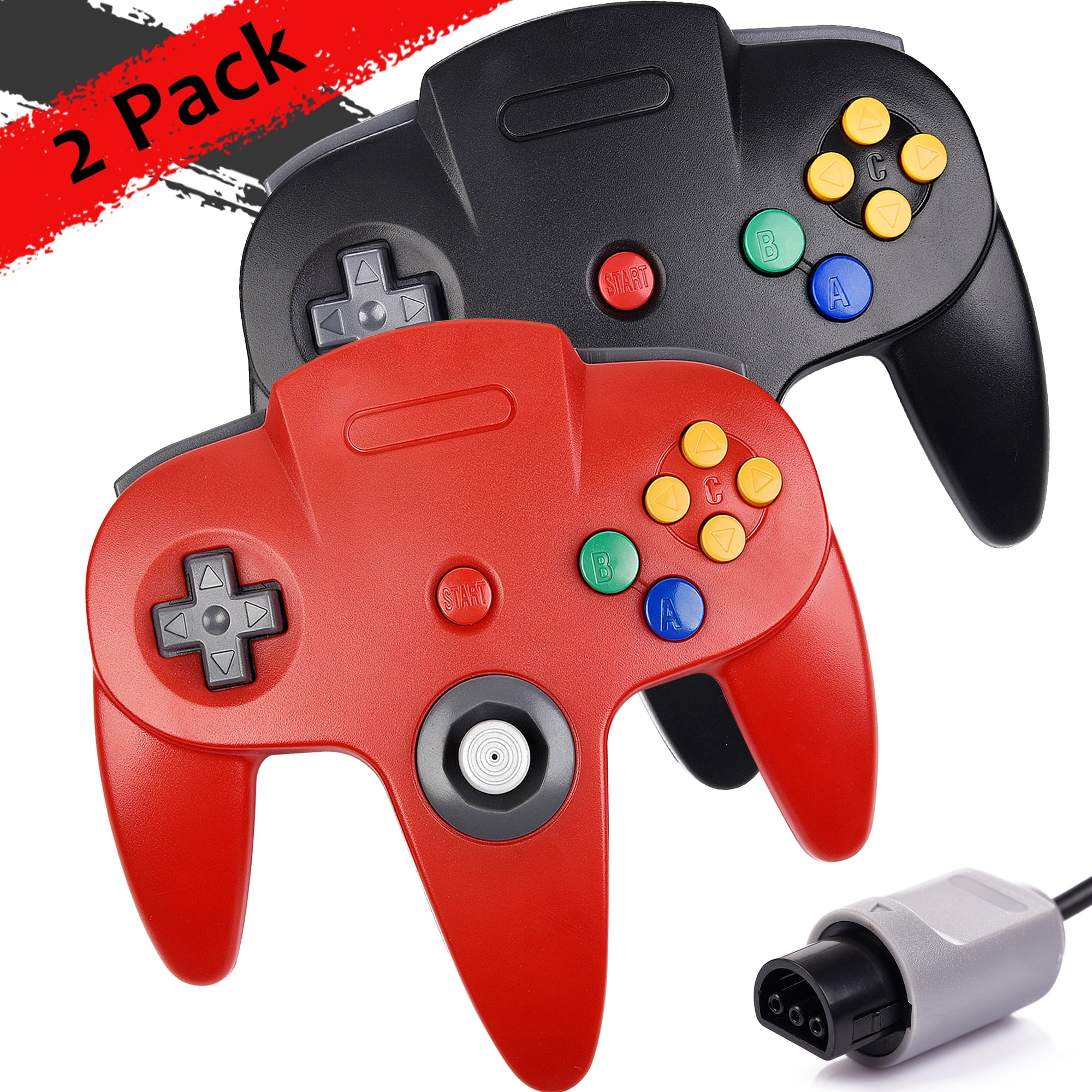 LUXMO Classic N64 Controller, Wired N64 Gamepad Controllers with ...