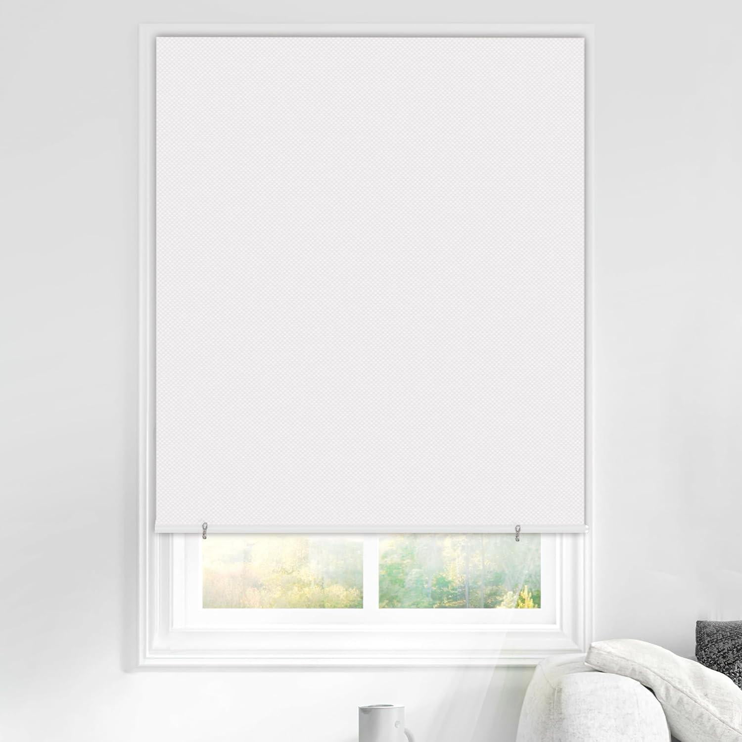 LUXMO LUXURY MOBILE Portable Blackout Fabric Roller Window Blinds ...