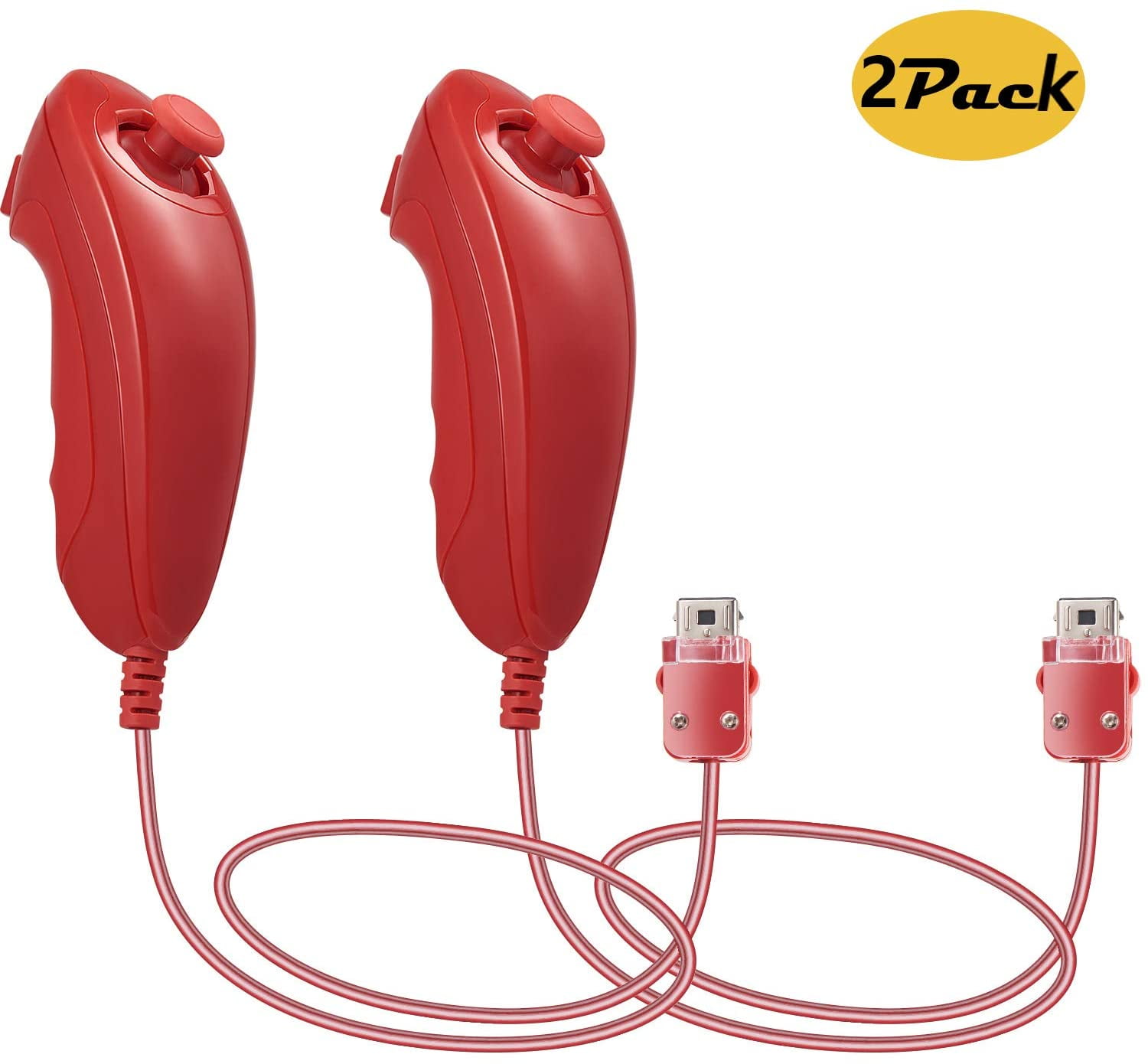 LUXMO Nunchuck Controller, 2 Pack Nunchuck Controllers Joystick Gamepad ...